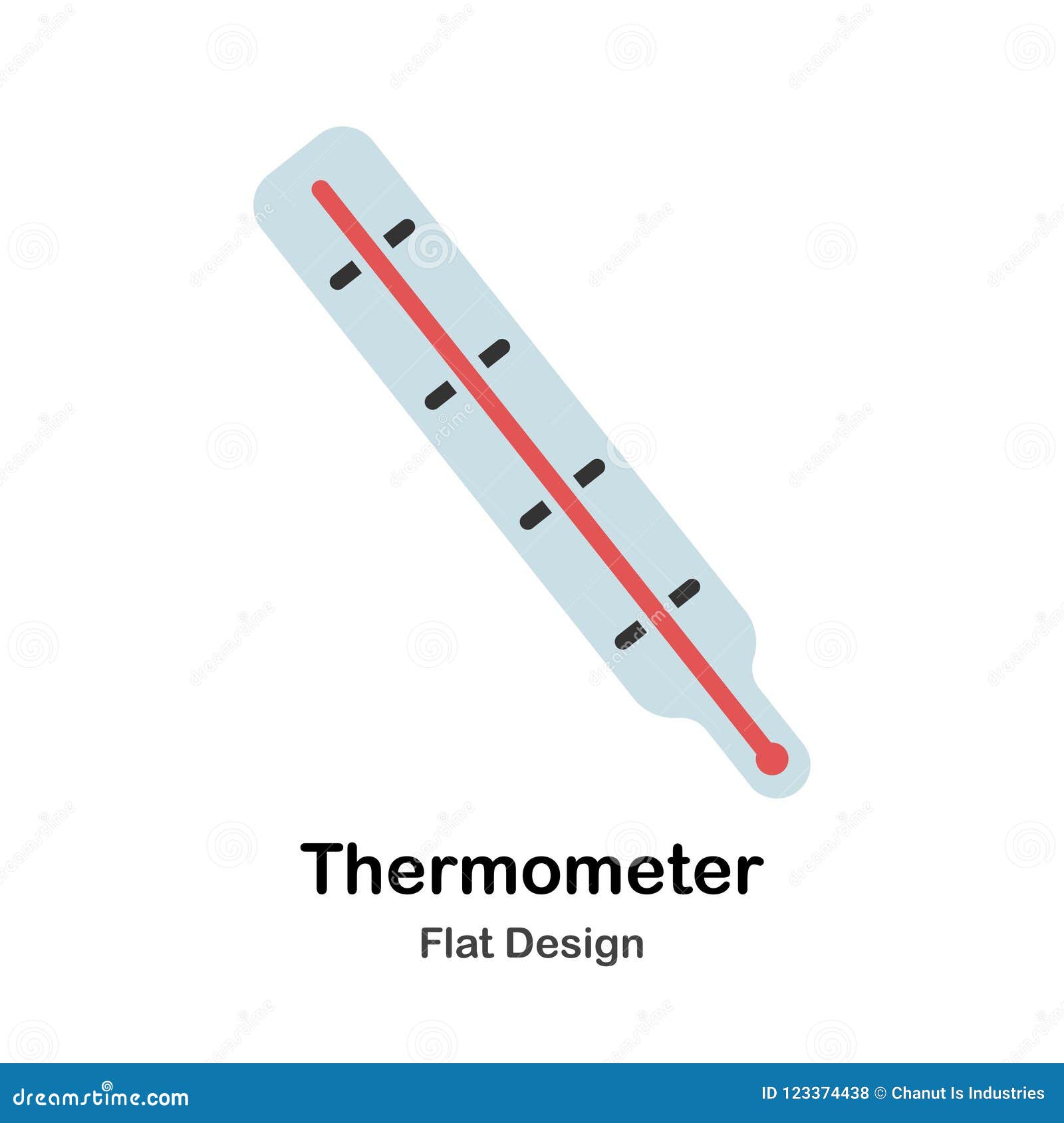 Thermometer Flat Illustration Stock Vector - Illustration of ...