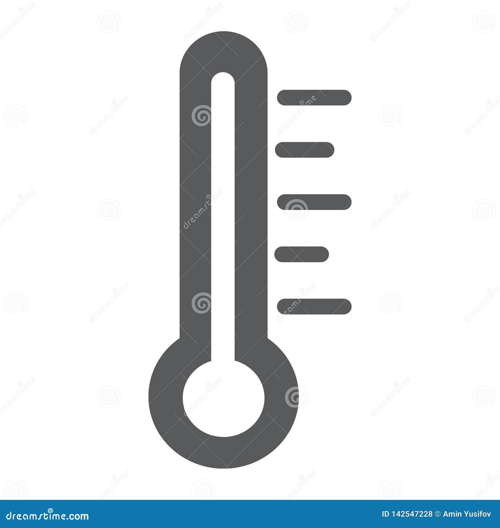 Thermometer Glyph Icon, Measurement and Instrument, Temperature Sign ...