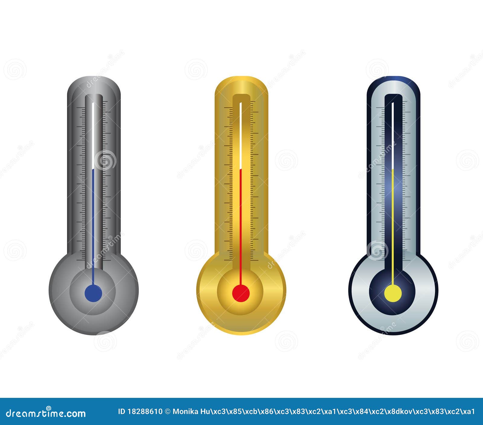Thermometer gold silver stock vector. Illustration of autumn - 18288610