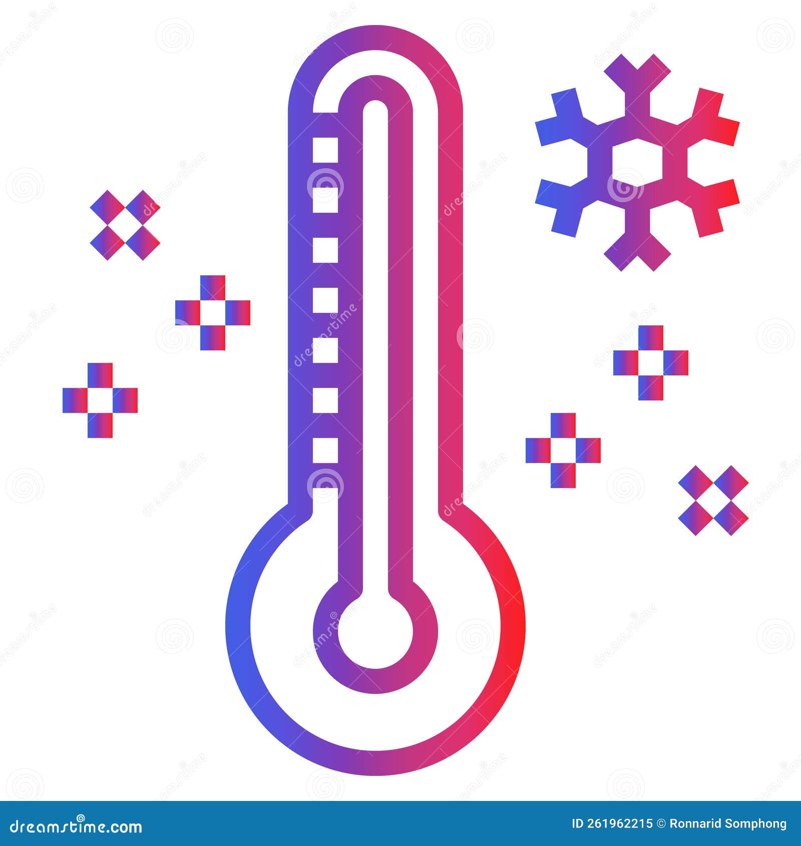 Thermometer Gradient Icon Vector Stock Vector - Illustration of graphic, fahrenheit: 261962215