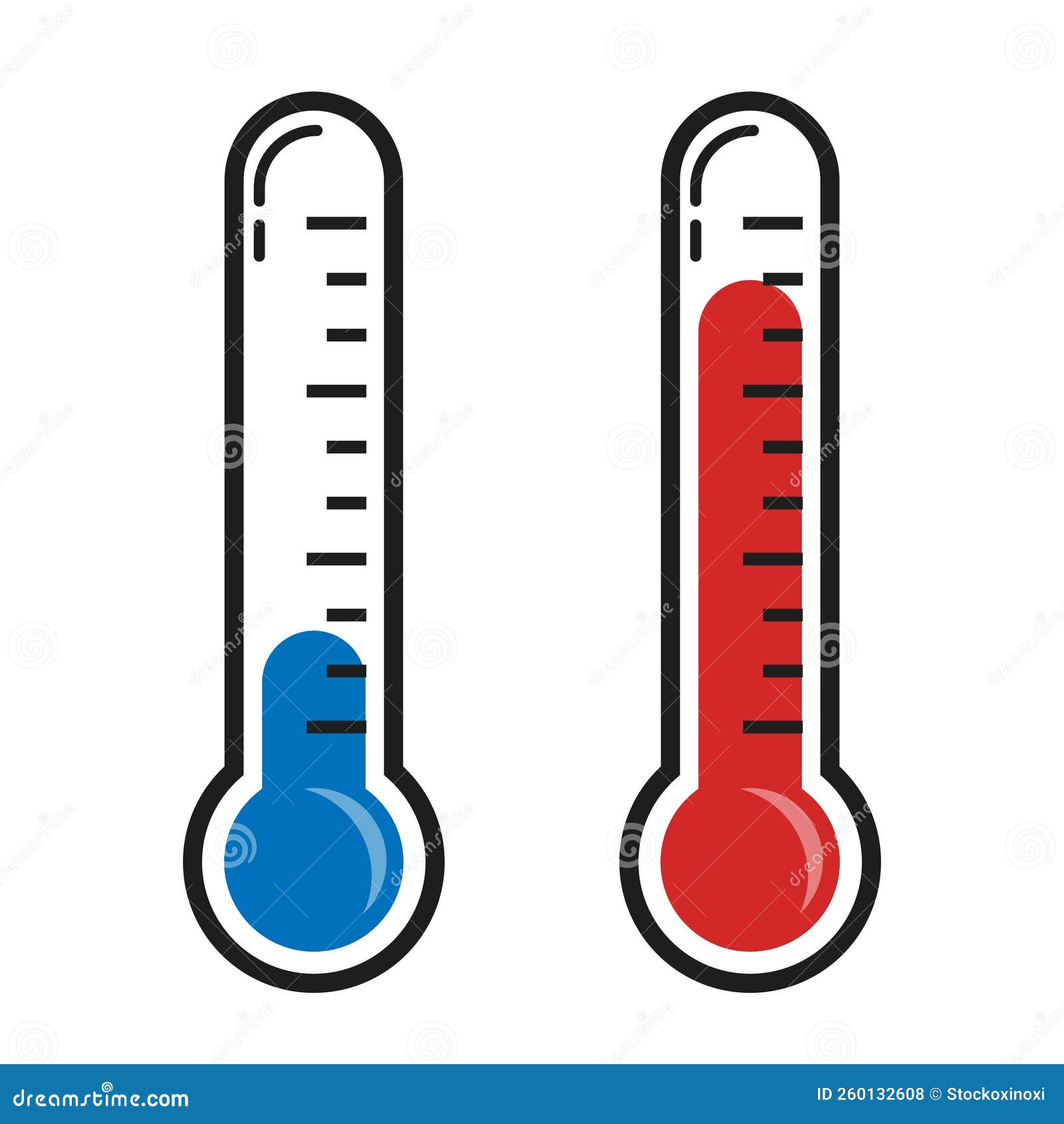 Thermometer Heat Cold Temperature Measuring Vector Icon Stock Vector ...
