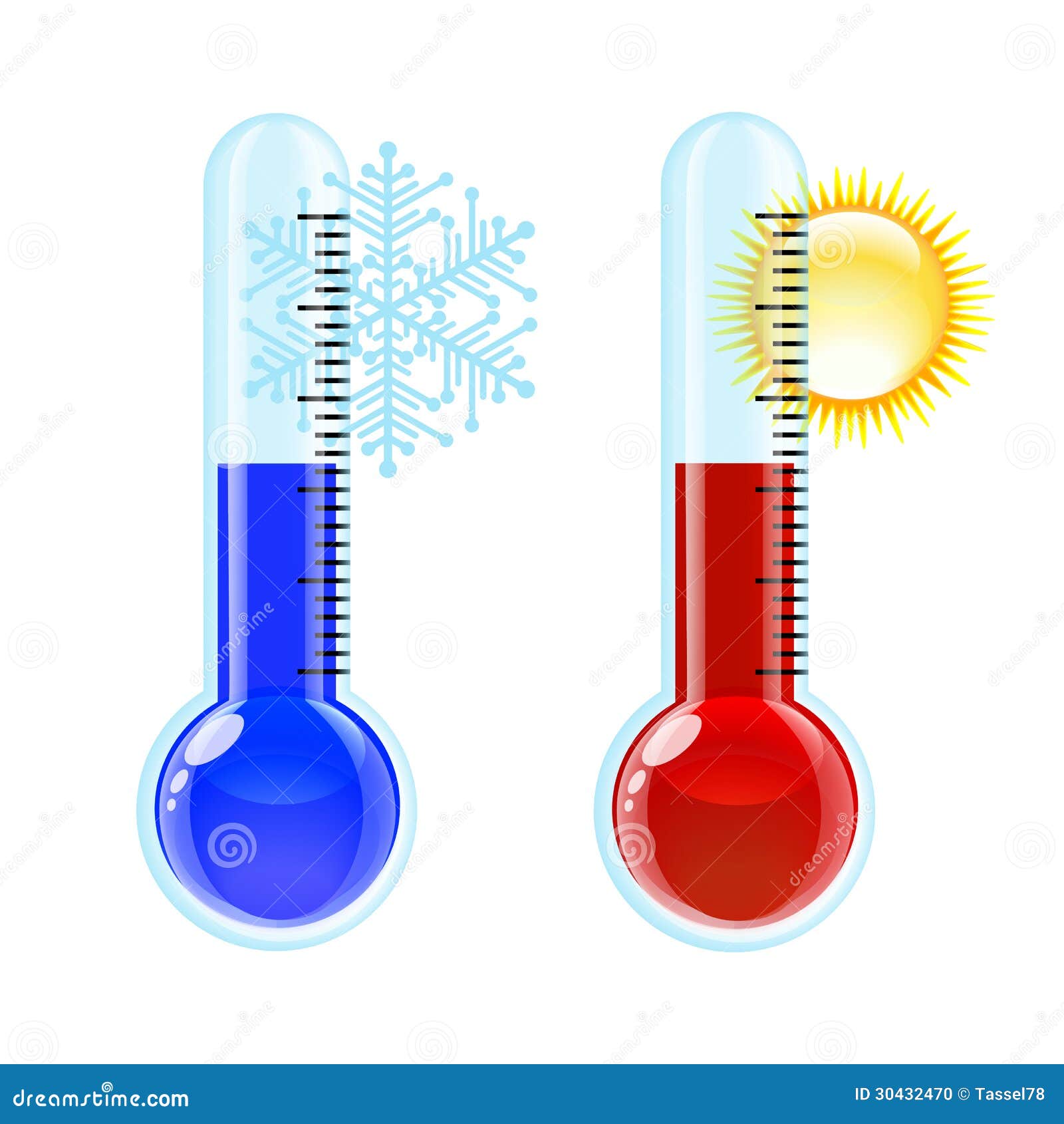 Thermometer Heet En Koud Pictogram. Vector Illustratie - Illustration ...