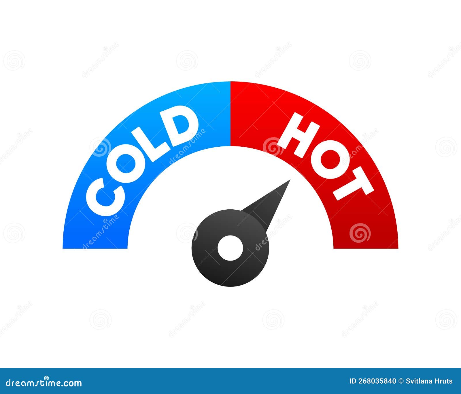Thermometer for Hot and Cold Temperature on White Background. Climate ...