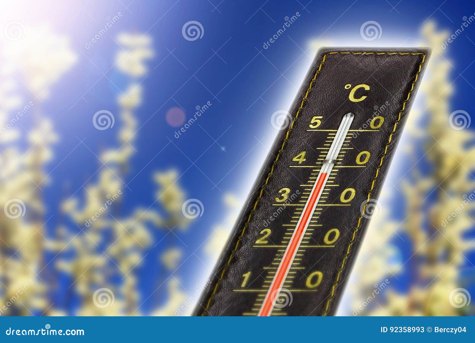 Thermometer with Hot Temperature Stock Image - Image of bloom, gosling ...