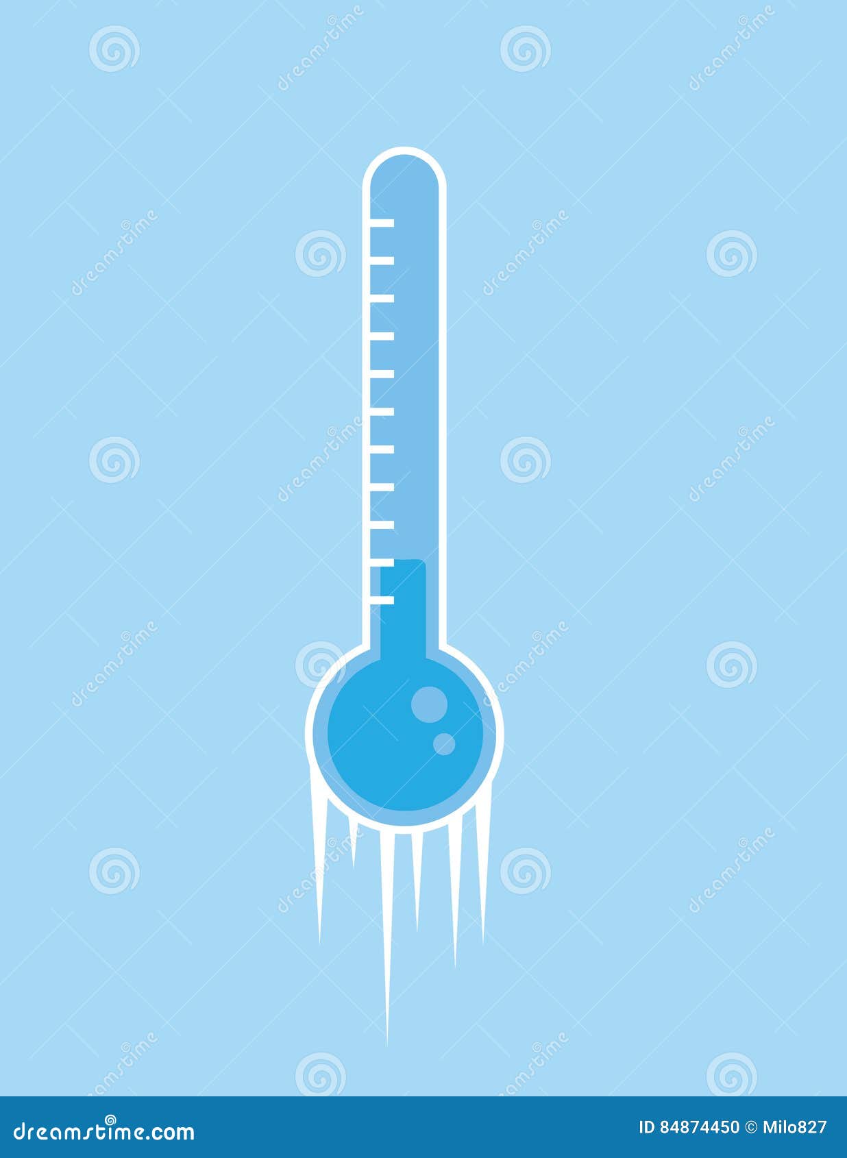 Thermometer Ice Cold stock vector. Illustration of measure - 84874450