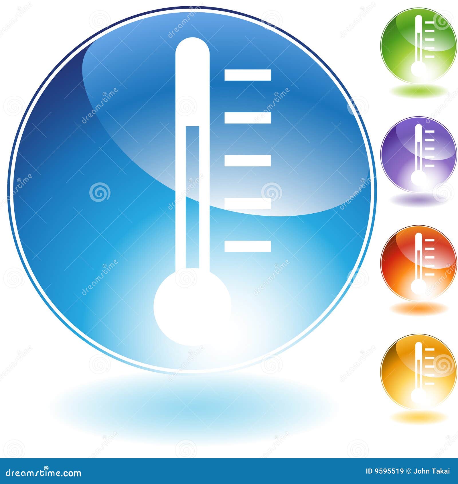 Thermometer Icon stock vector. Illustration of isolated - 9595519