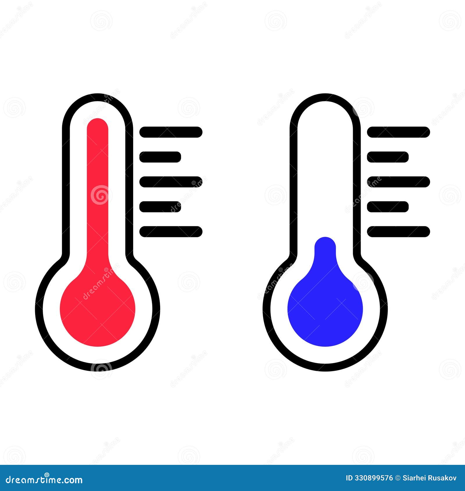 Thermometer Icon is a Cold and Heat Temperature Scale Symbol. Stock ...
