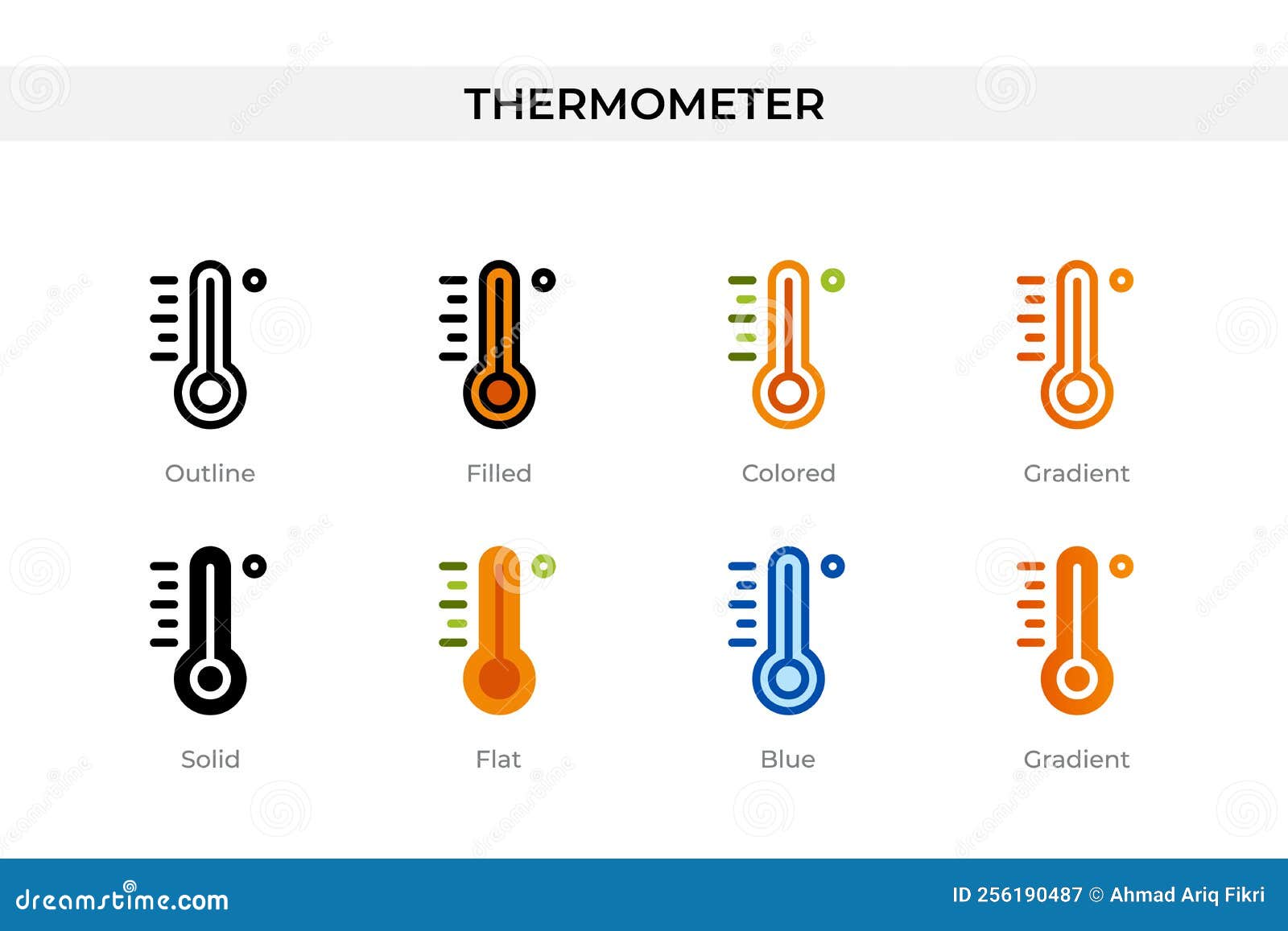 Thermometer Icon in Different Style. Thermometer Vector Icons Designed ...