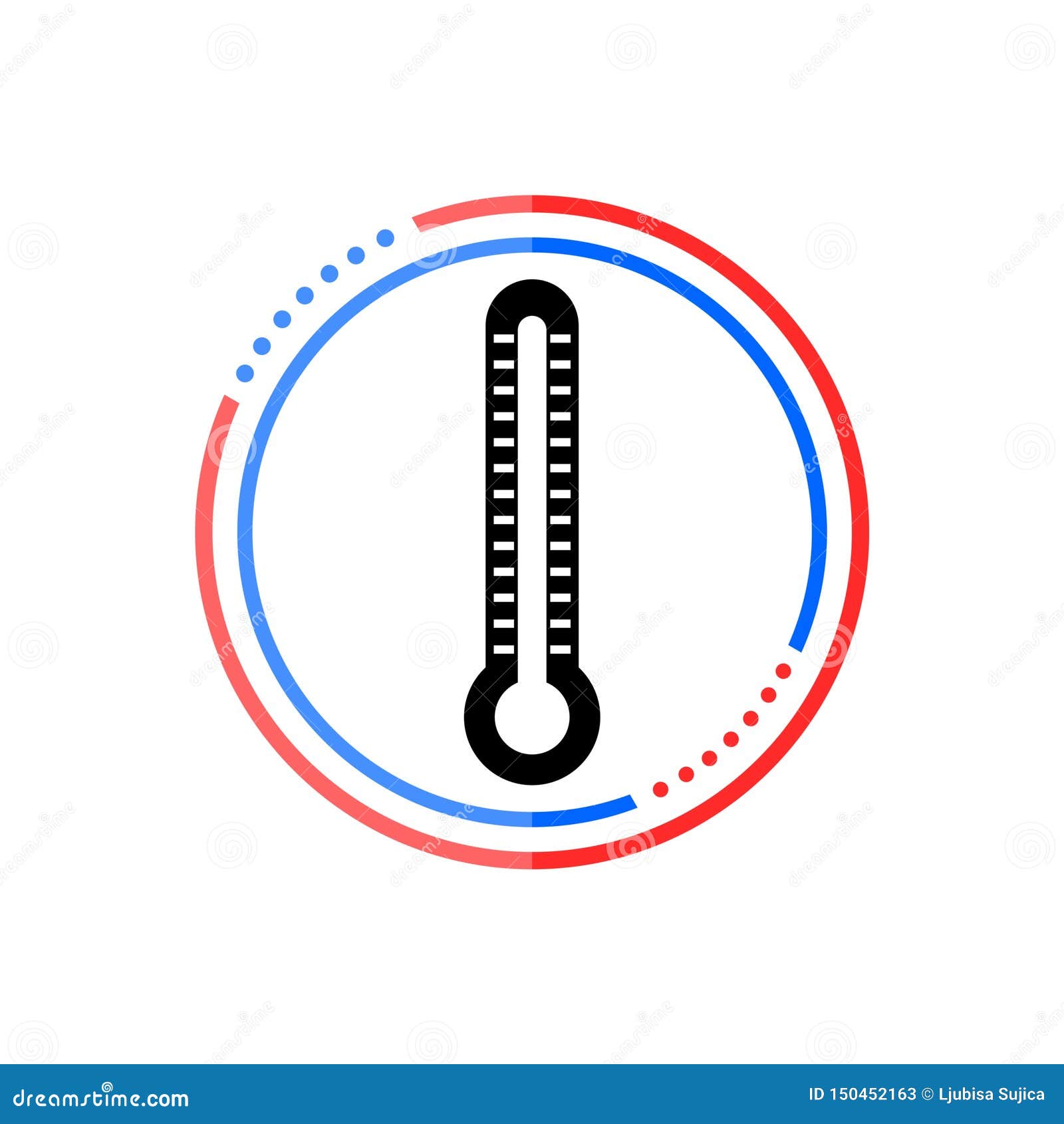 Thermometer Icon in Flat Style, Thermometer Logo, Sign Stock ...