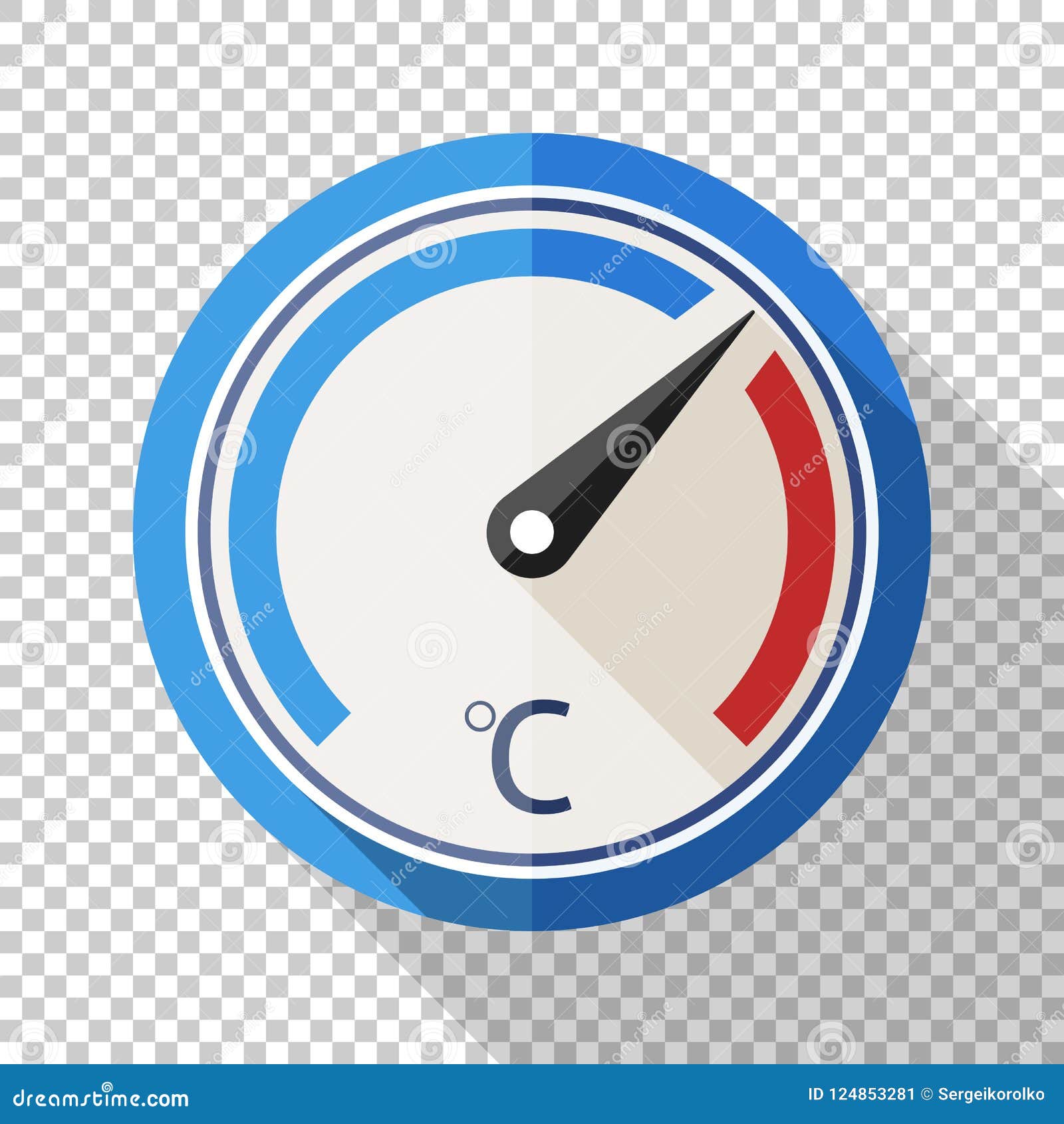Thermometer Icon in Flat Style on Transparent Background Stock Vector ...