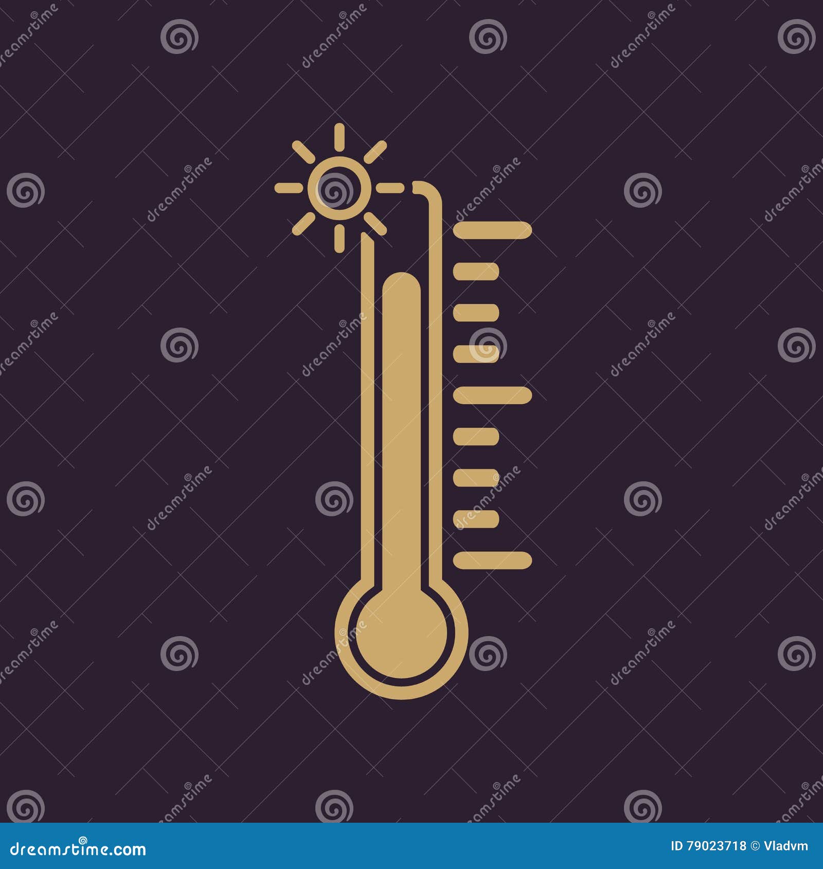 The Thermometer Icon. High Temperature Symbol Stock Illustration ...