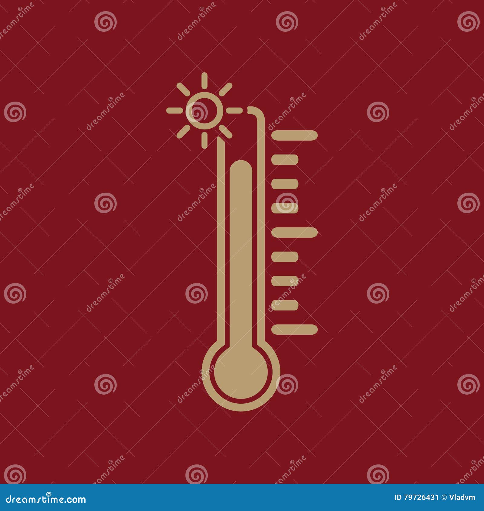 The Thermometer Icon. High Temperature Symbol Stock Vector ...