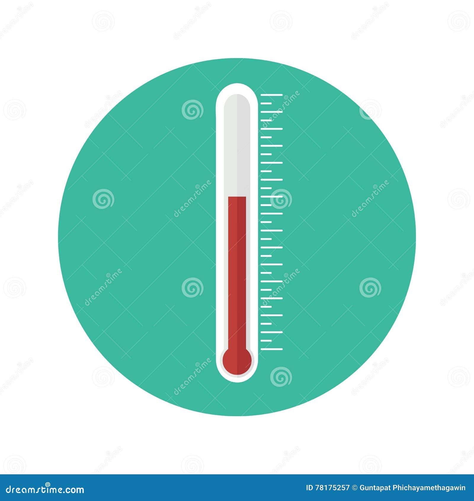 Thermometer Icon. Illustration of Red Thermometers , Flat Style, EPS10 ...