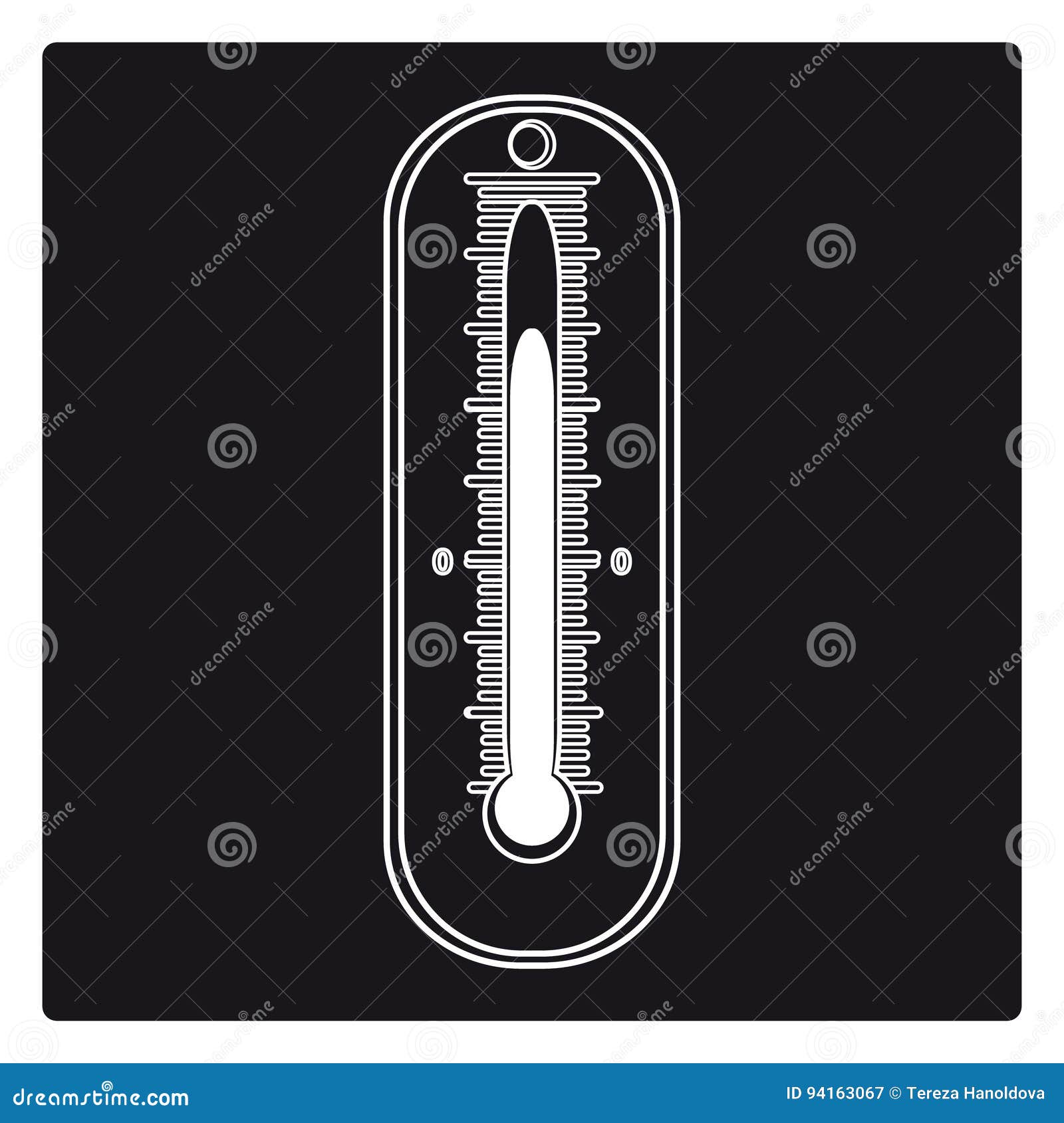 Thermometer Icon Isolated on White Background Stock Vector ...