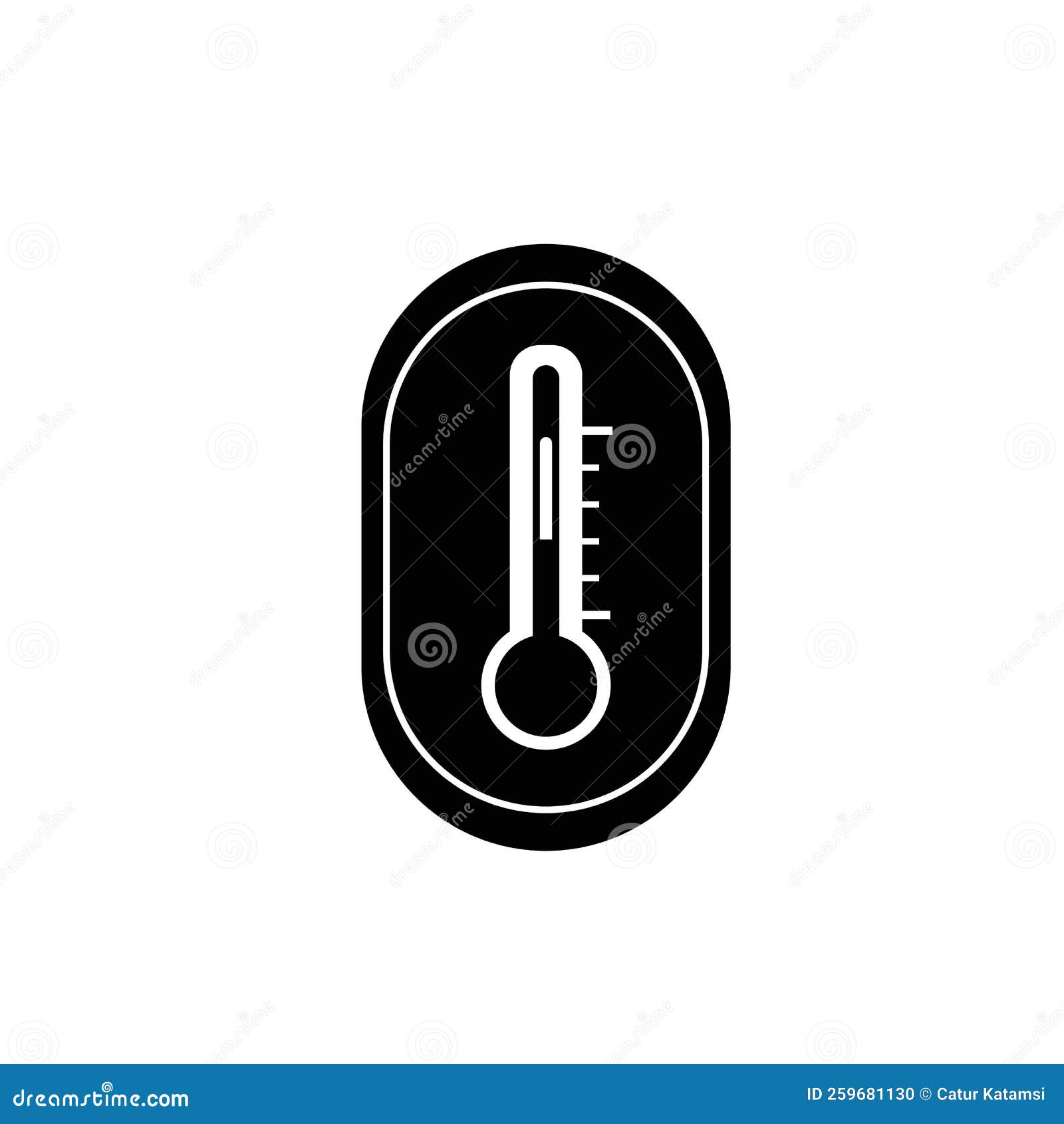 Thermometer Icon Logo Vector Stock Illustration - Illustration of ...