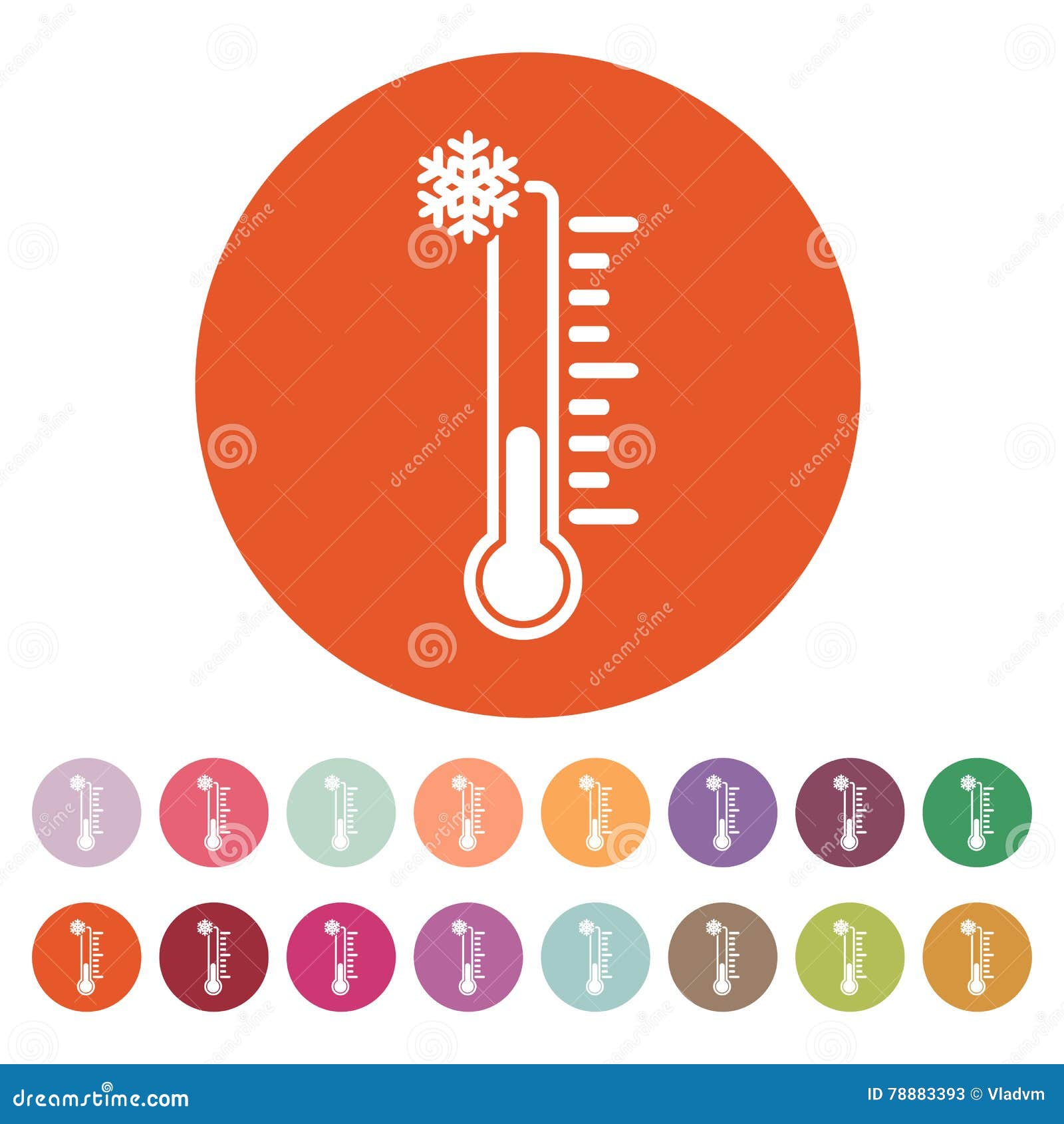 The Thermometer Icon. Low Temperature Symbol Stock Vector ...