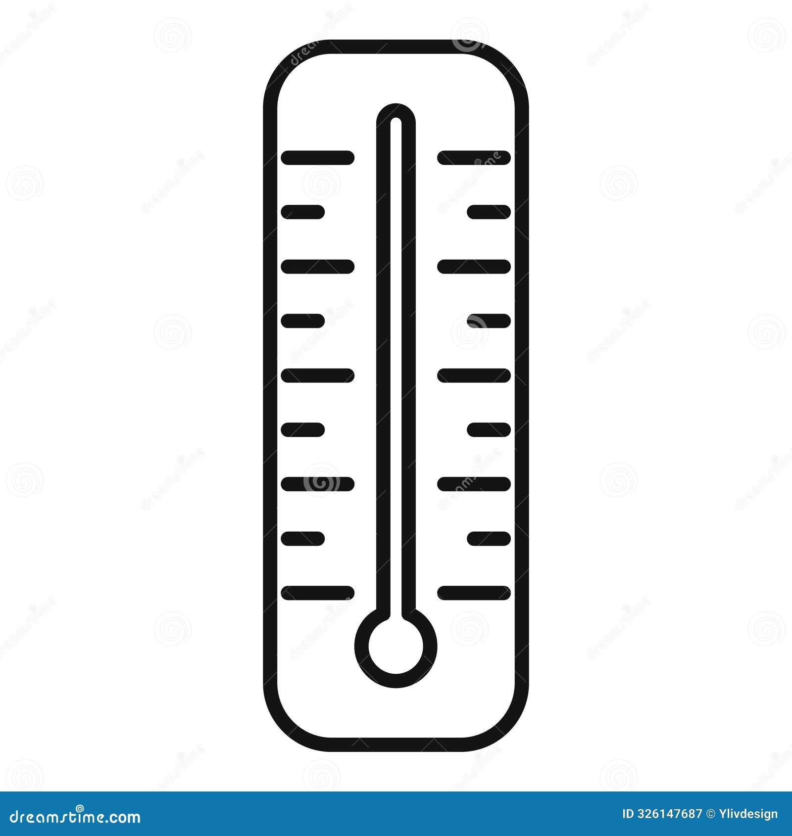 Thermometer Icon Showing Temperature Rising with Scale Stock ...