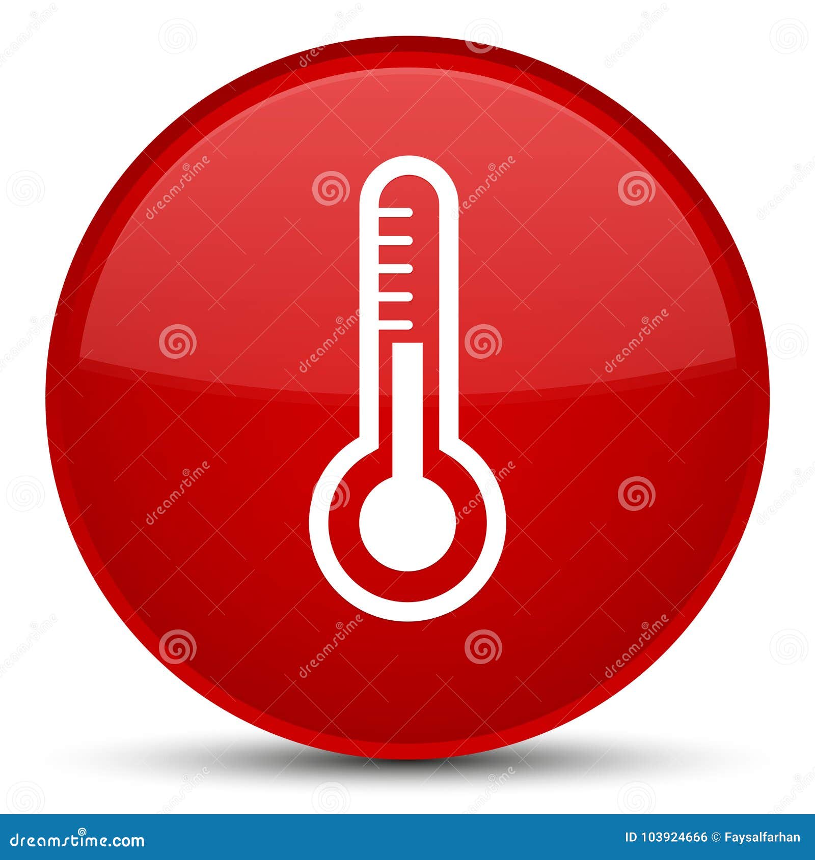 Thermometer Icon Red Round Button Stock Illustrations – 100 Thermometer ...