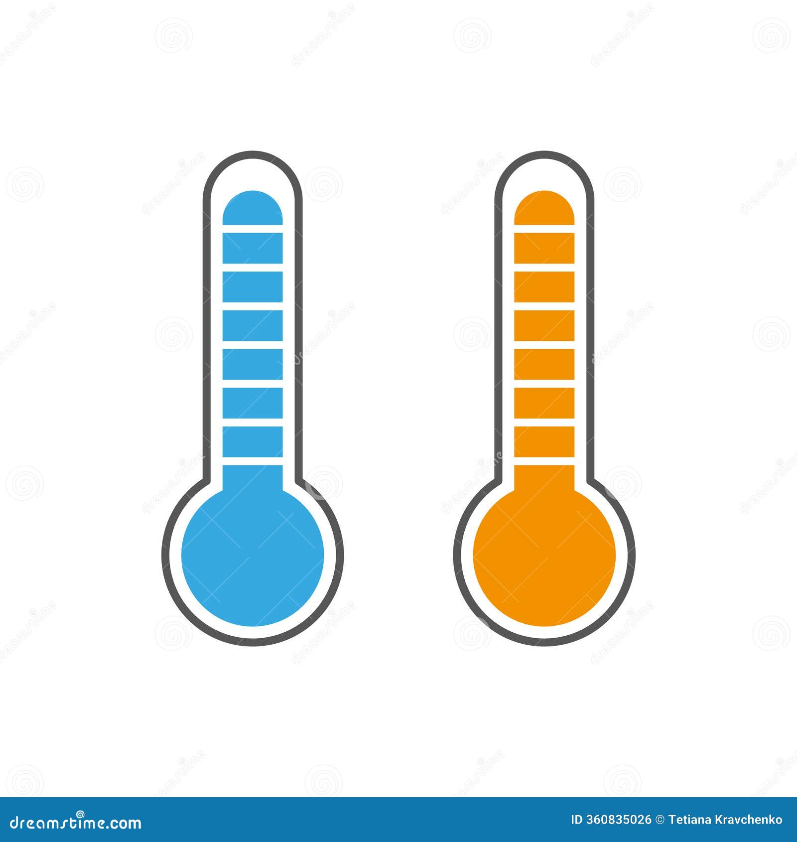 Thermometer Icon. Temperature Vector Symbol. Hot and Cold Indicator ...