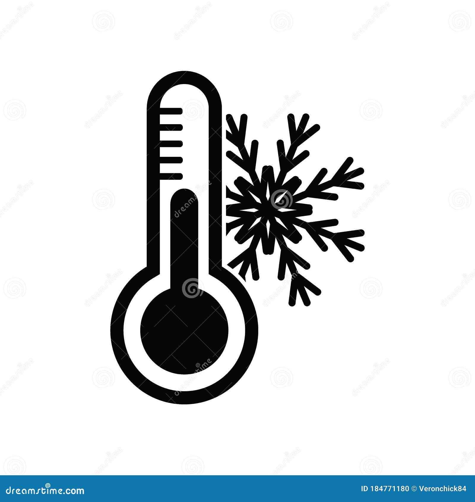 Thermometer Icon Vector. Cold Weather Icon Stock Vector - Illustration ...