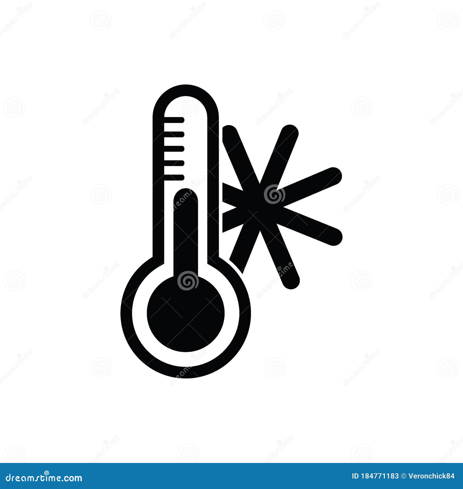 Thermometer Icon Vector. Cold Weather Icon Stock Vector - Illustration ...