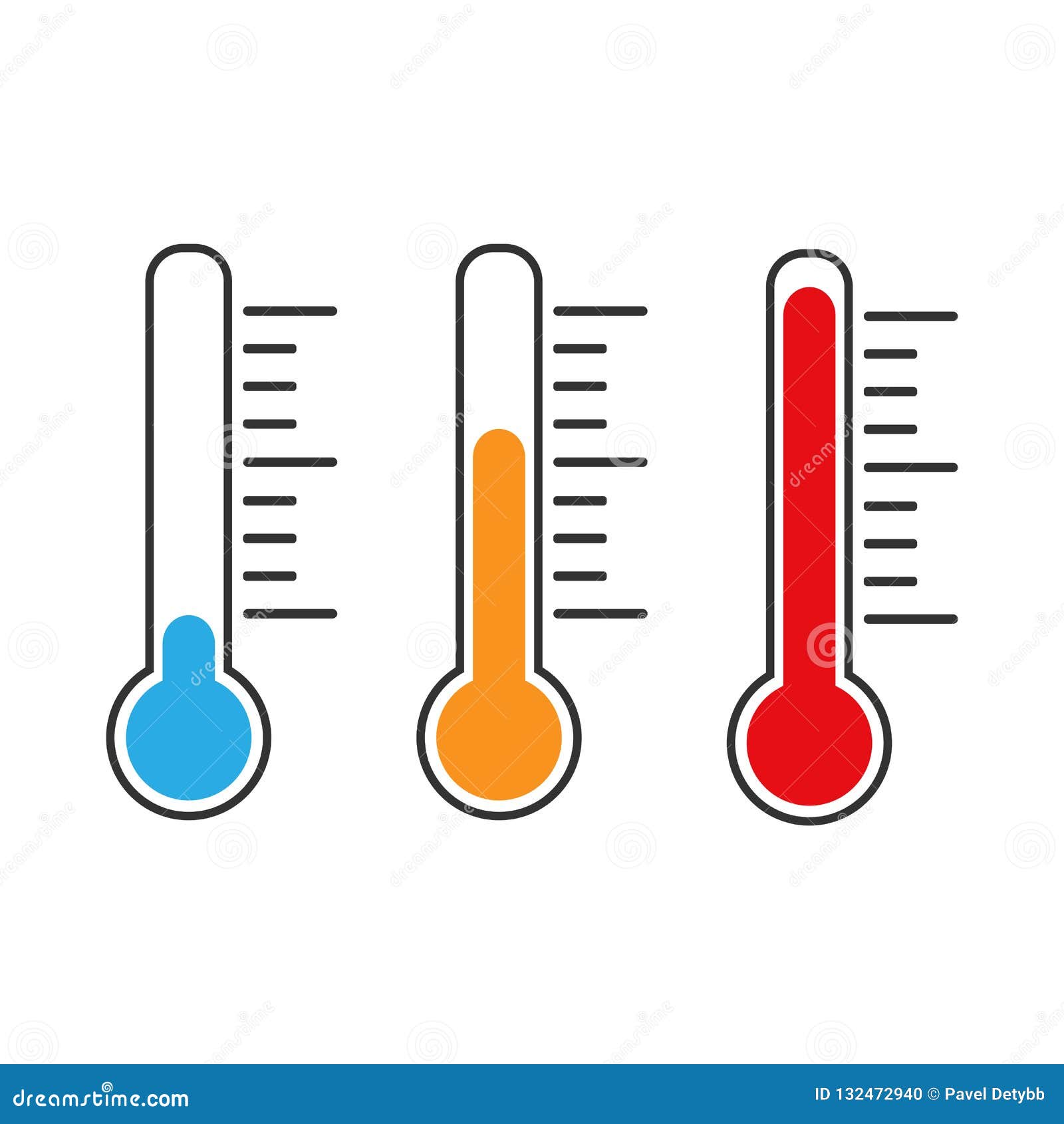 Thermometer Icon, Vector Illustration. Cold, Hot, Normal Weather. Flat ... Thermometer Icon, Vector Illustration. Cold, Hot, Normal Weather. Flat ...