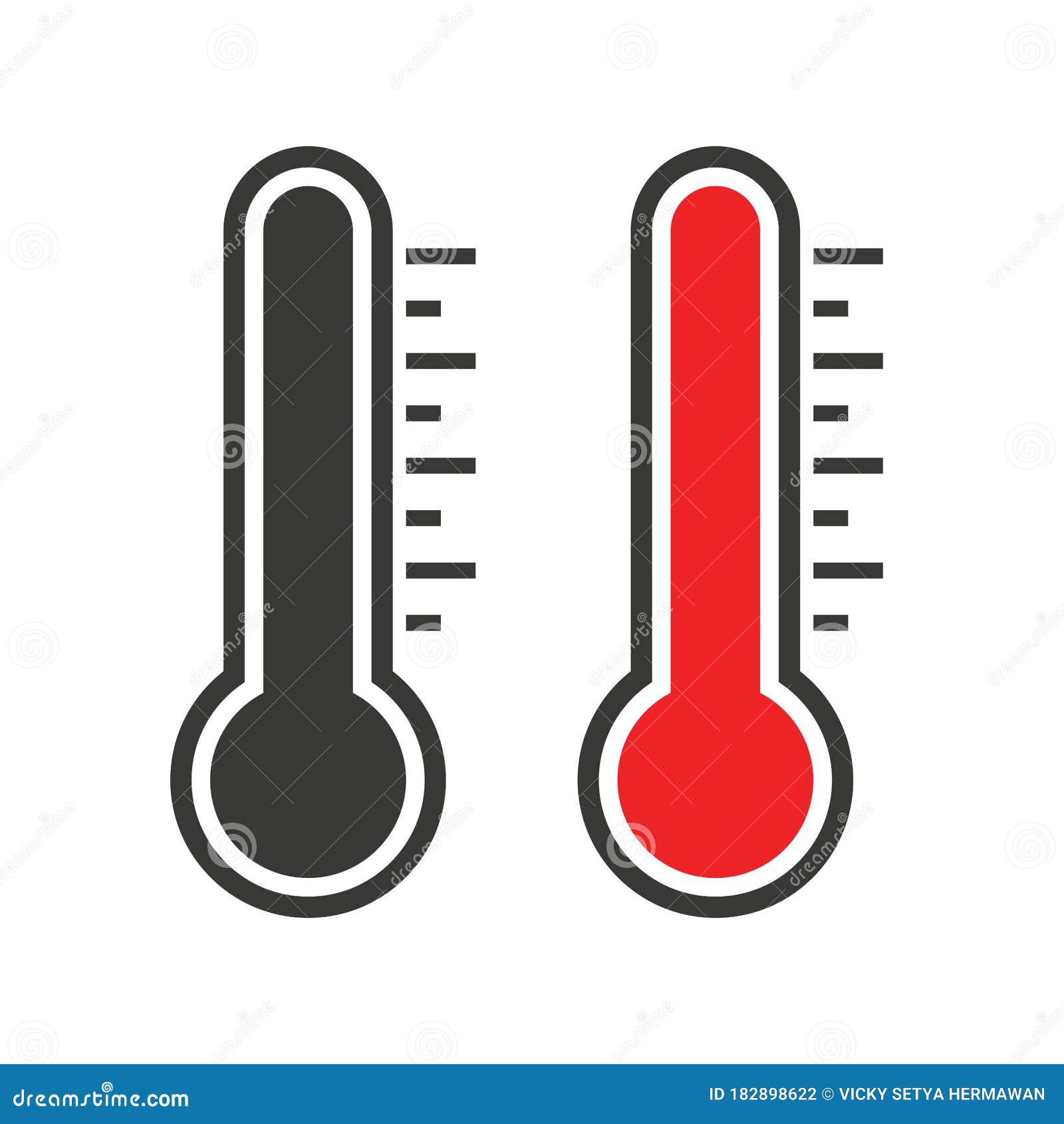 Thermometer Icon On White Background. Thermometer - Medical Device For ...