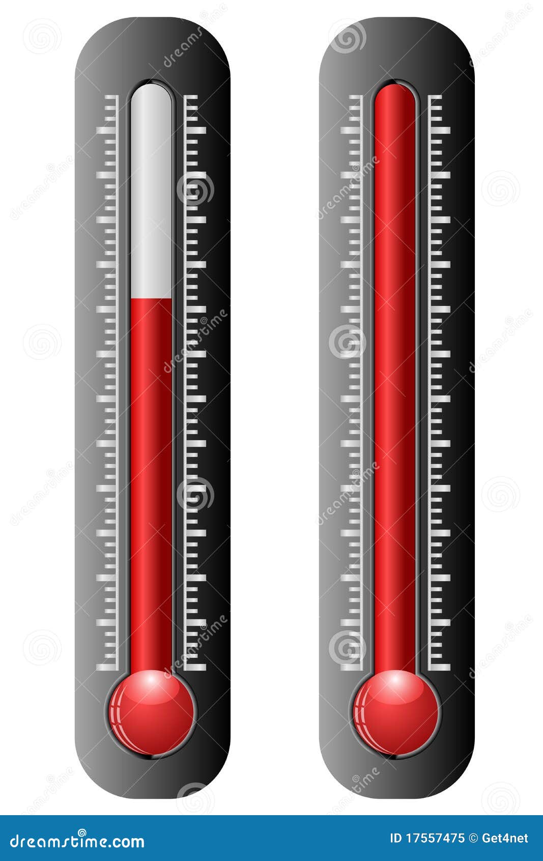 Thermometer icons stock vector. Illustration of high - 17557475