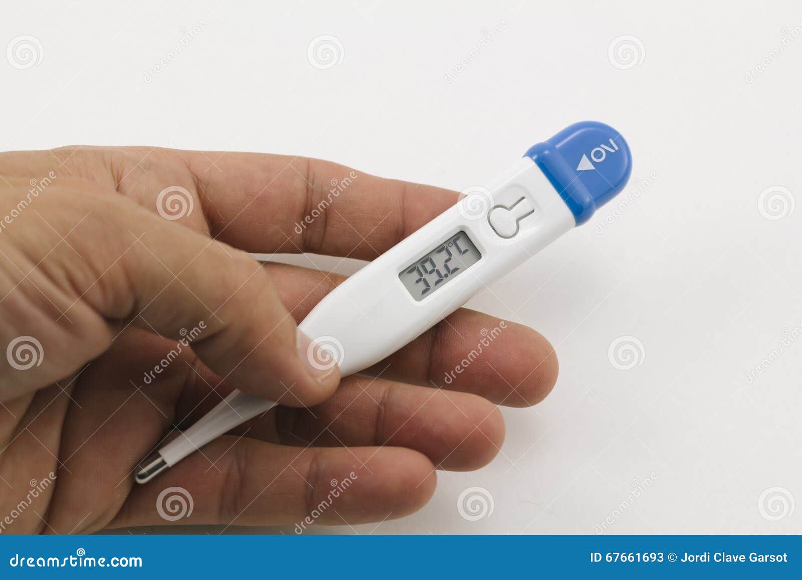 Thermometer im Fieber stockbild. Bild von gesundheit - 67661693