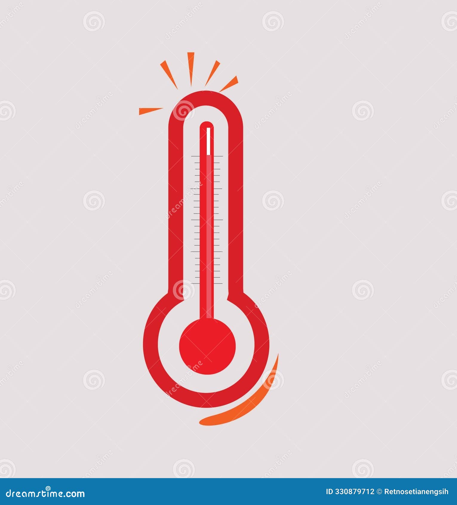 Thermometer Indicates High Temperature Icon Stock Illustration ...