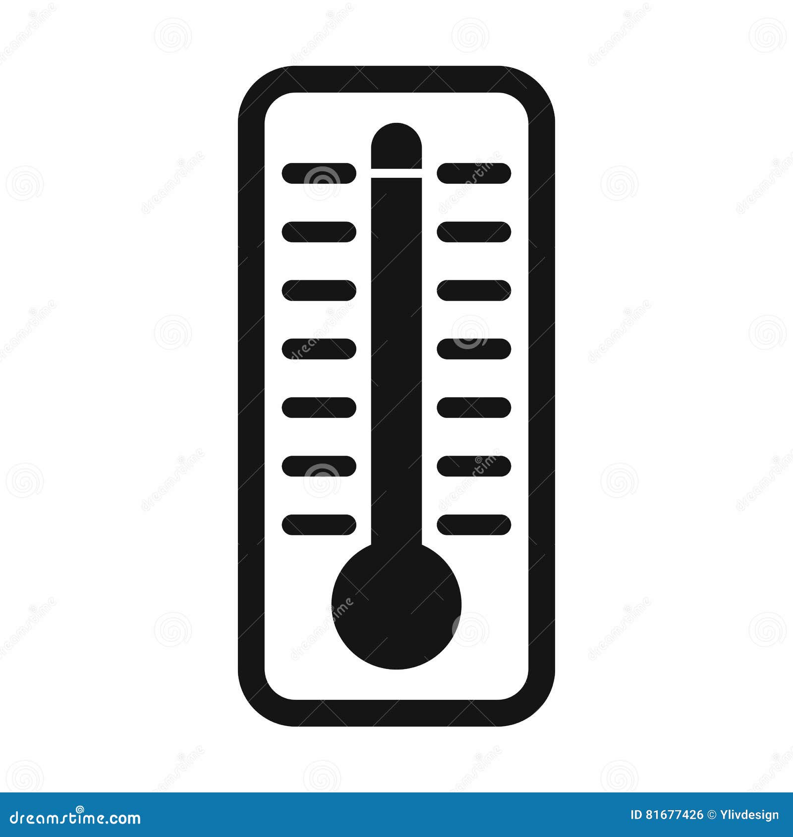 Thermometer Indicates High Temperature Icon Stock Vector - Illustration ...