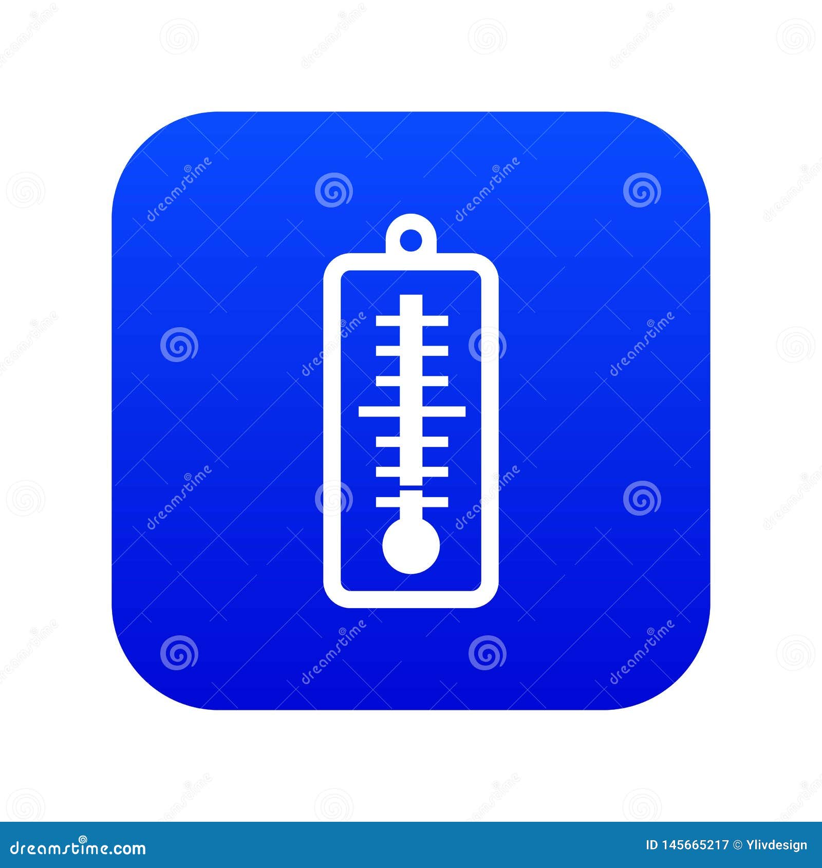 Thermometer Indicates Low Temperature Icon Digital Blue Stock Vector ...
