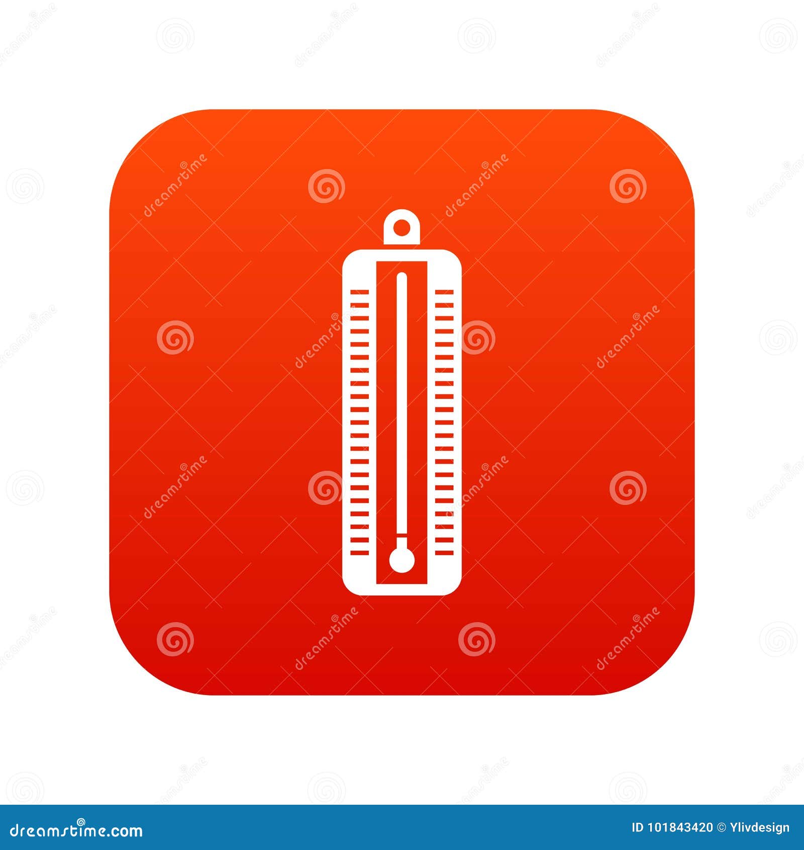 Thermometer Indicates Low Temperature Icon Digital Red Stock Vector ...