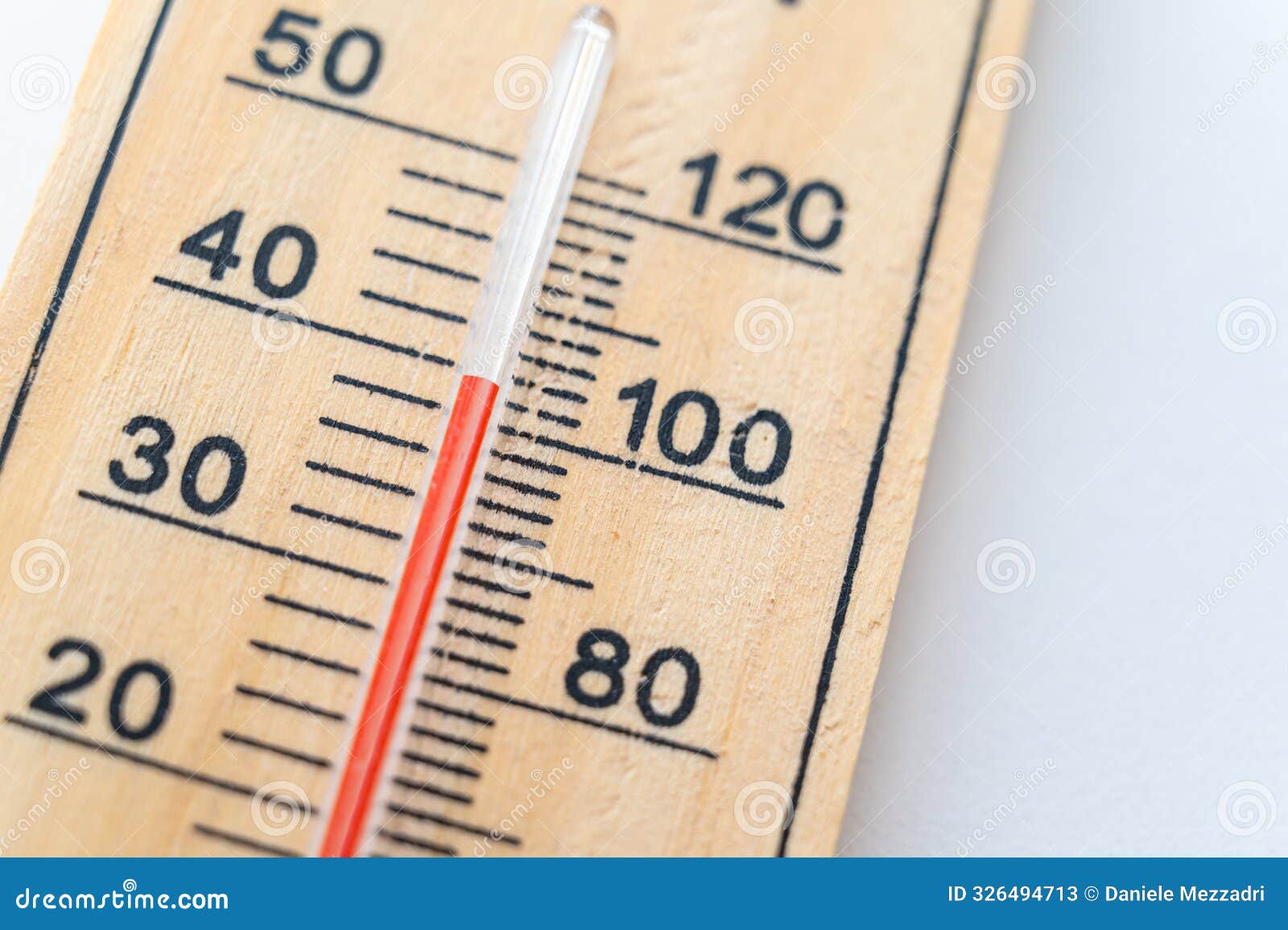 Thermometer on Light Surface. Stock Image - Image of overheating ...
