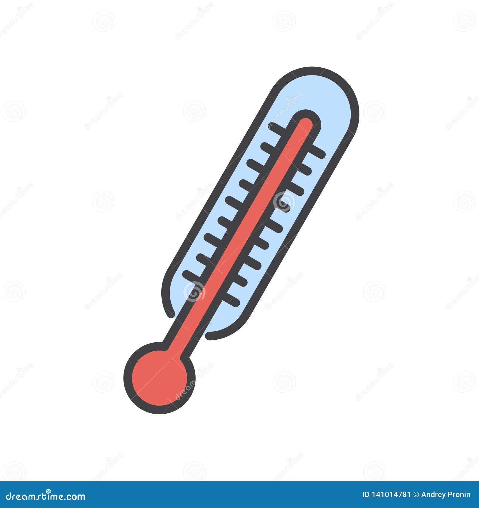 Thermometer Line Icon on Background for Graphic and Web Design. Simple ...