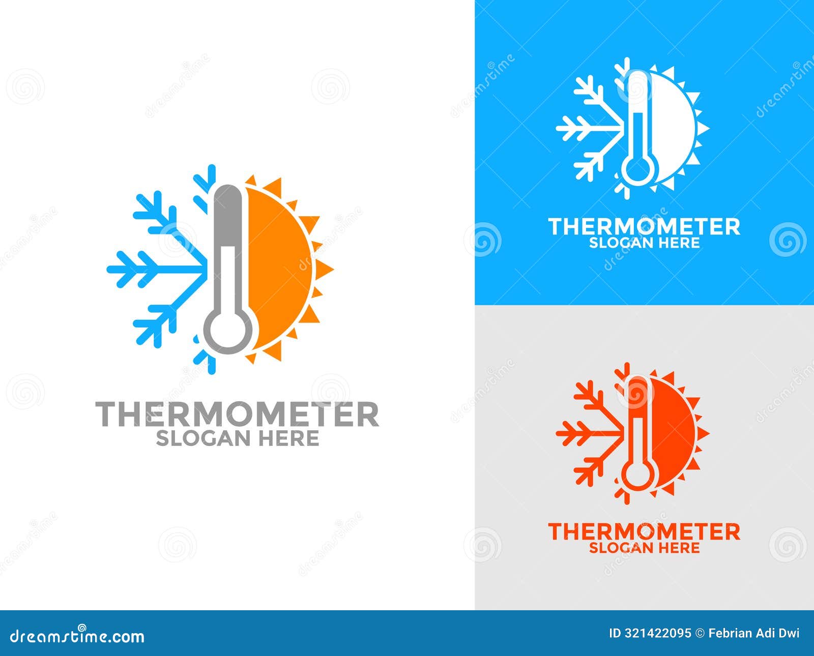 Thermometer Logo Concept Icon Vector Set Isolated, for Web Design ...