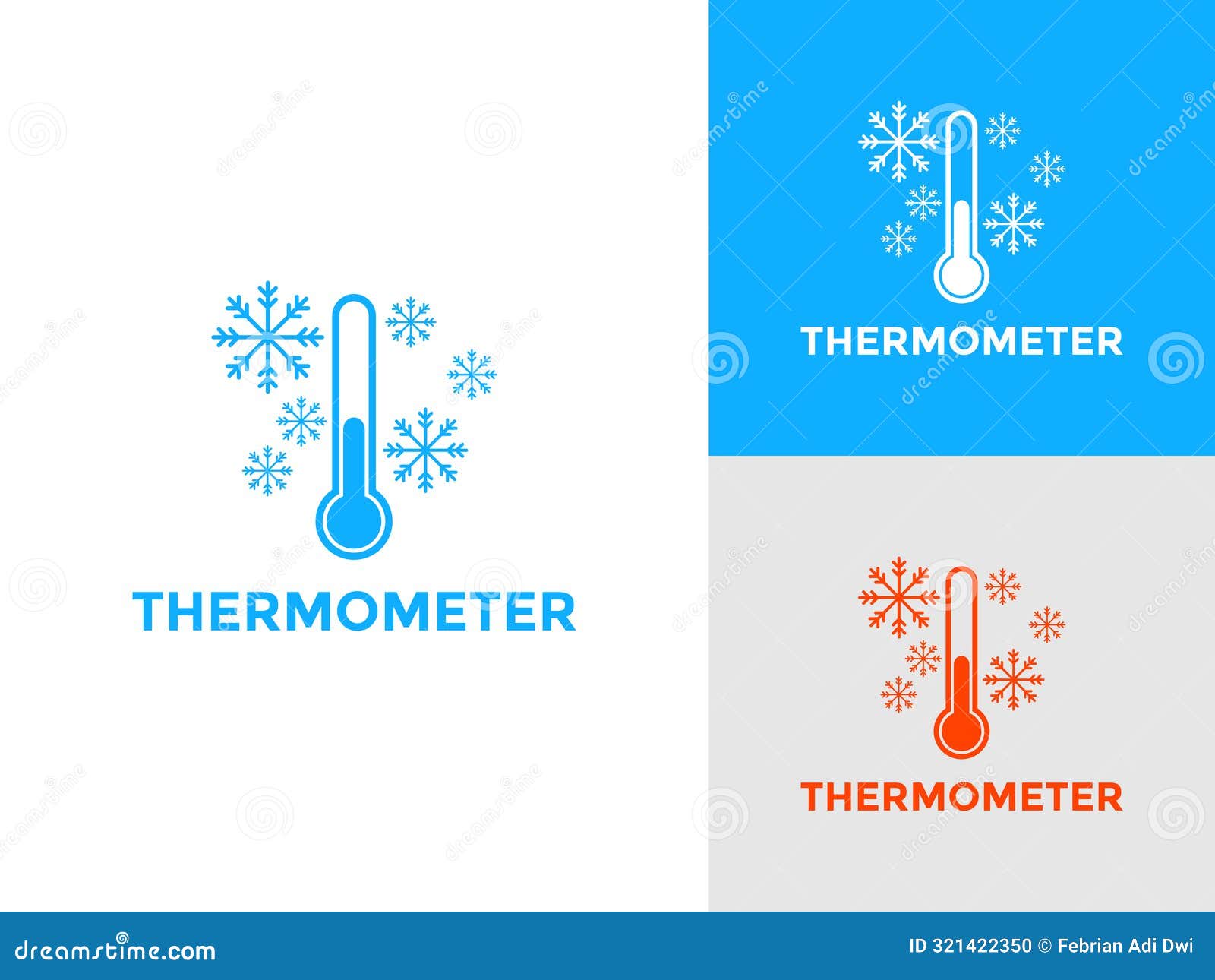 Thermometer Logo Concept Icon Vector Set Isolated, for Web Design ...