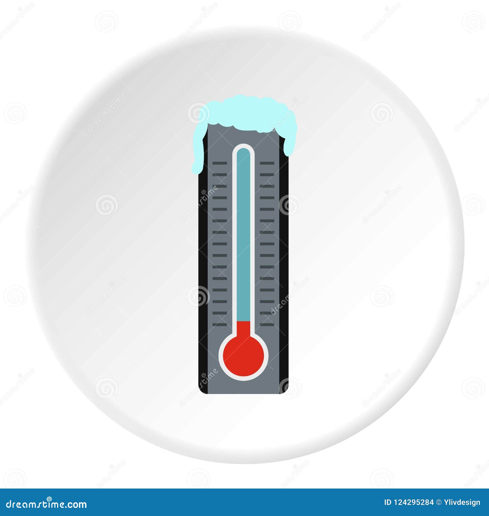 Thermometer with Low Temperature Icon, Flat Style Stock Illustration ... Thermometer with Low Temperature Icon, Flat Style Stock Illustration ...