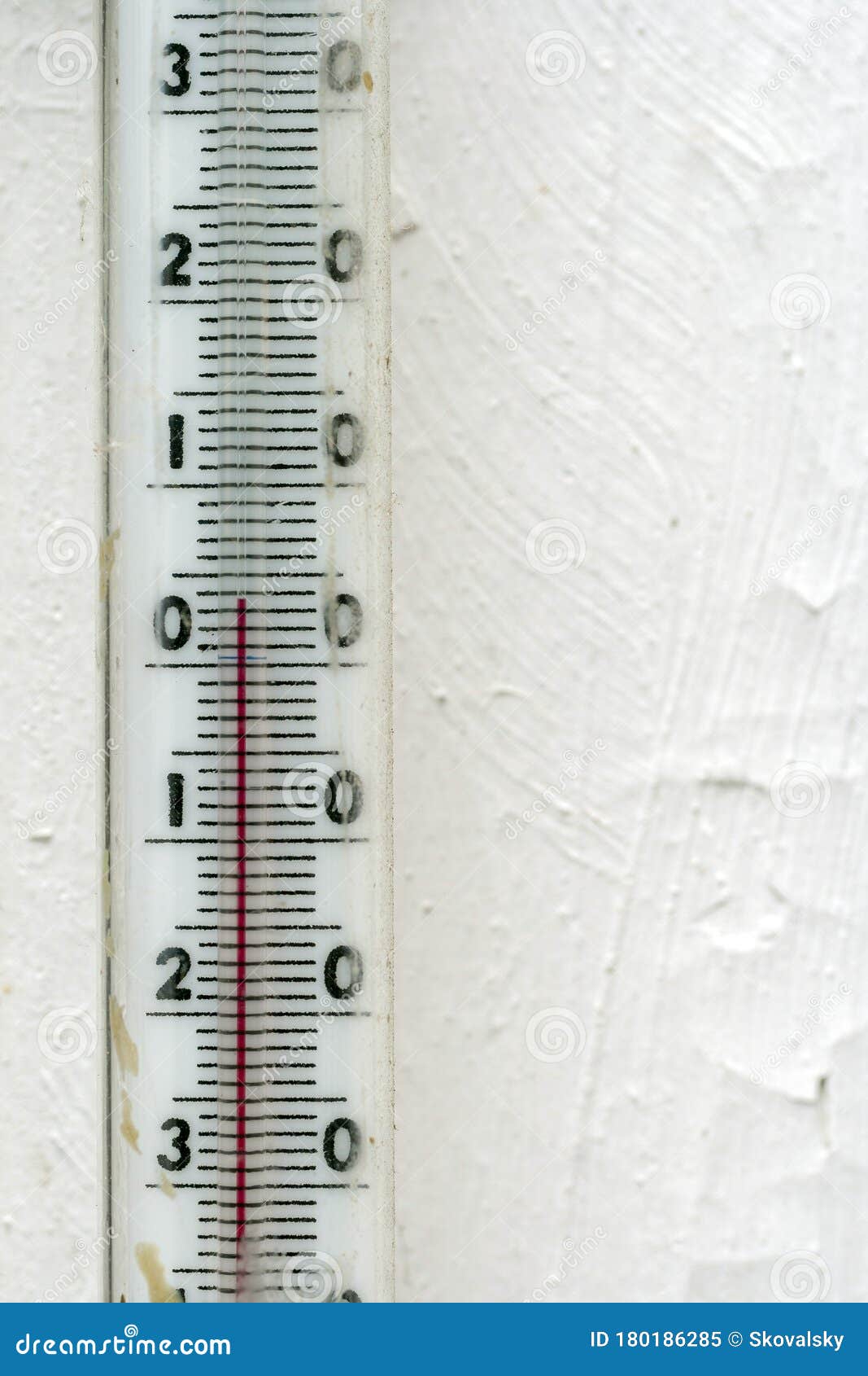 Thermometer for Measuring Air Temperature on White Background Stock ...