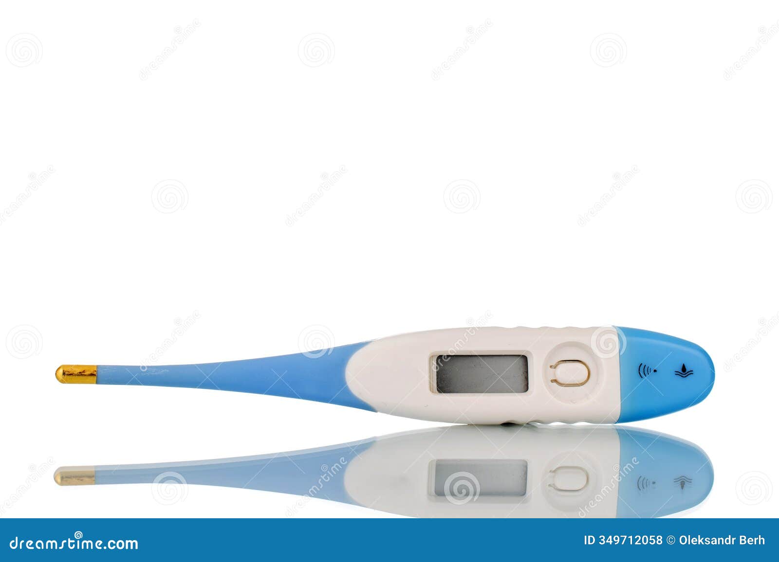 Thermometer for Measuring Human Temperature, Macro, Isolated on White ...
