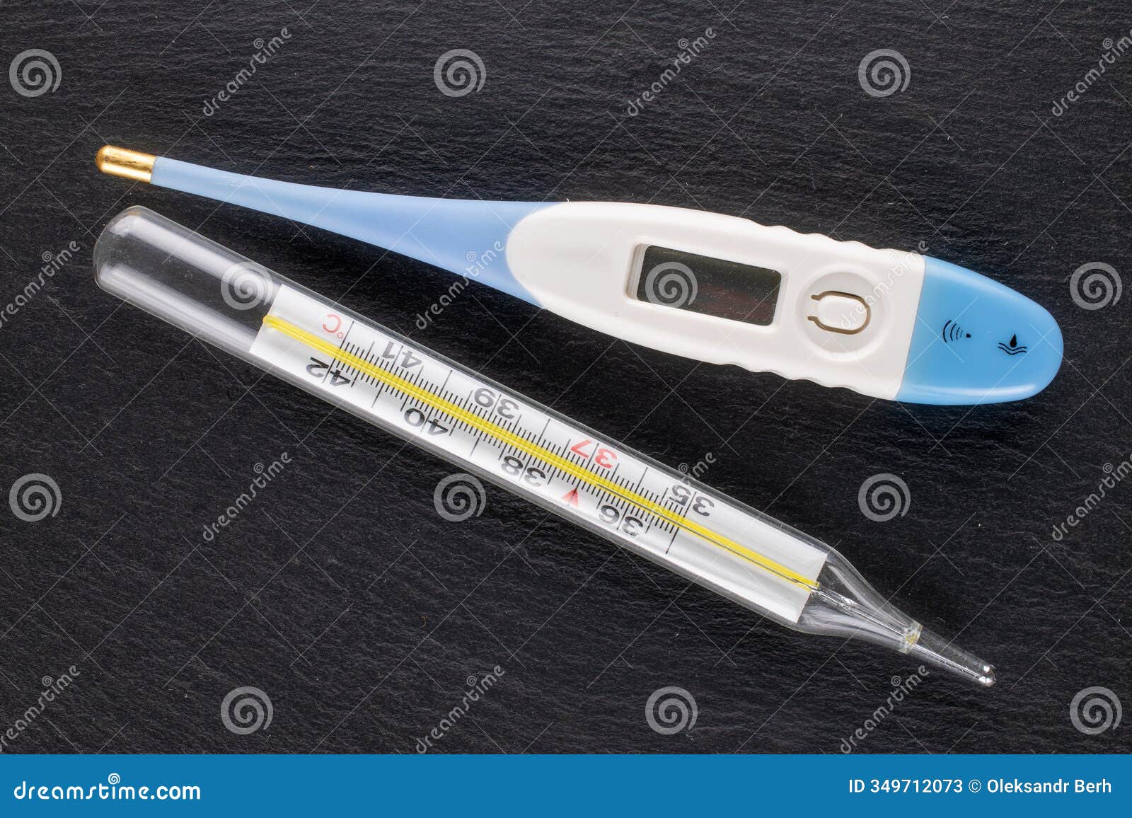 Thermometer for Measuring Human Temperature, Macro, Isolated on White ...