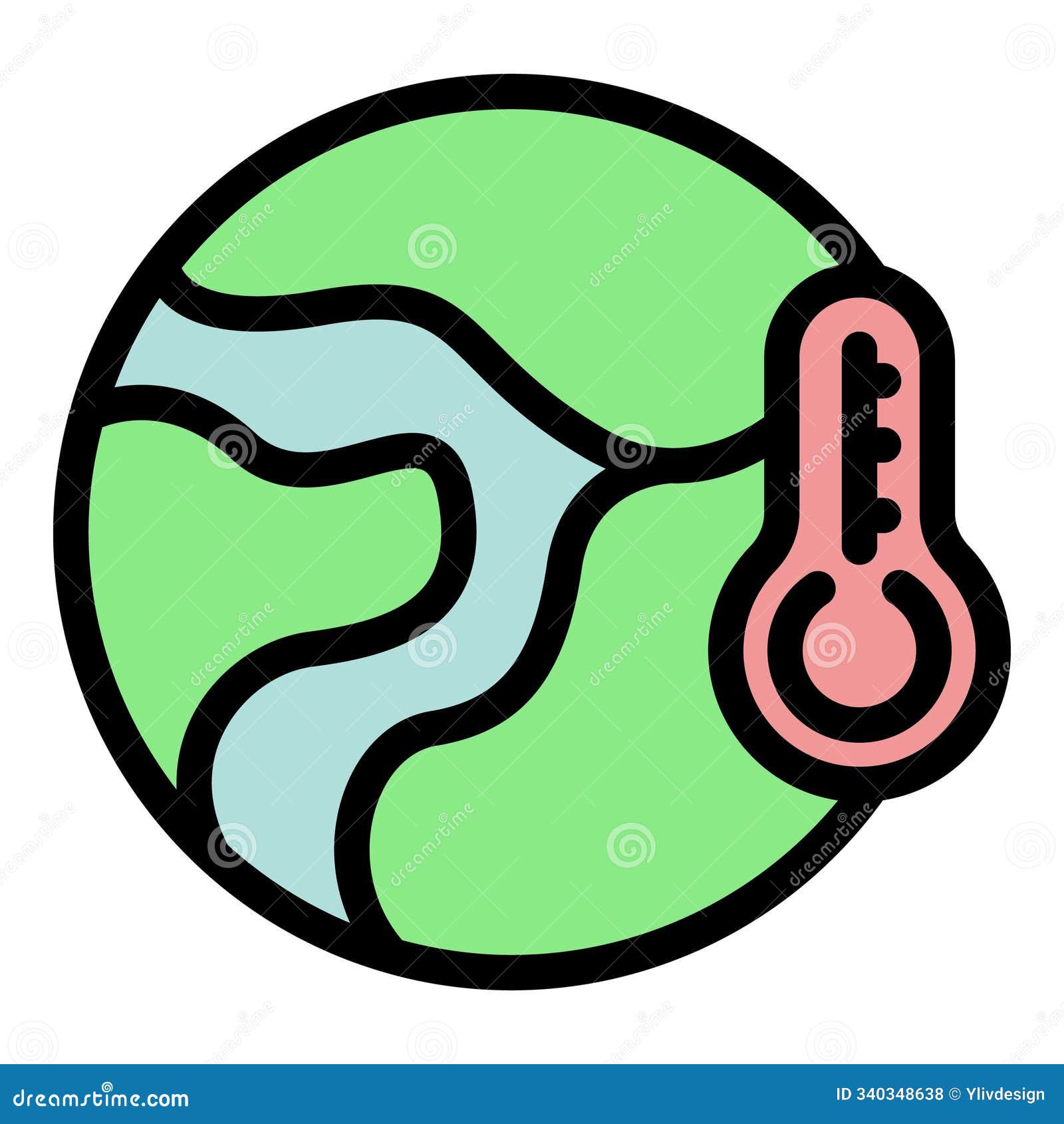 Thermometer Measuring Increasing Global Earth Temperature Stock ...