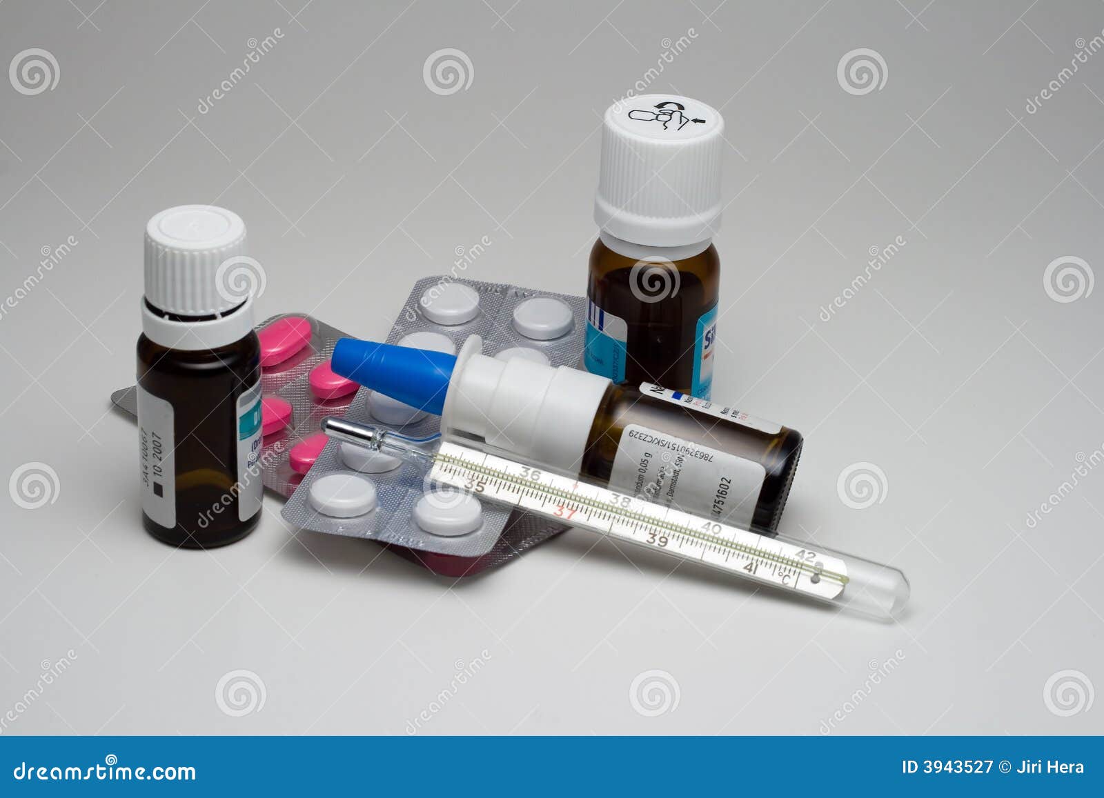 Thermometer with Medication Stock Image - Image of intravenous, needle ...