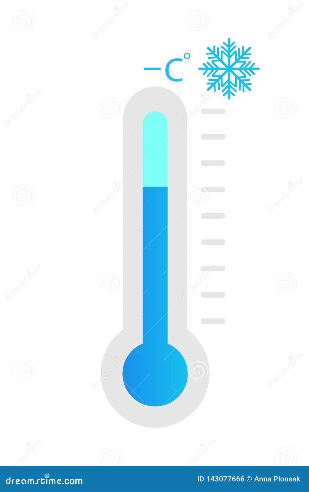 Thermometer with a Minus Temperature. Winter. Cold Weather. Cold ...