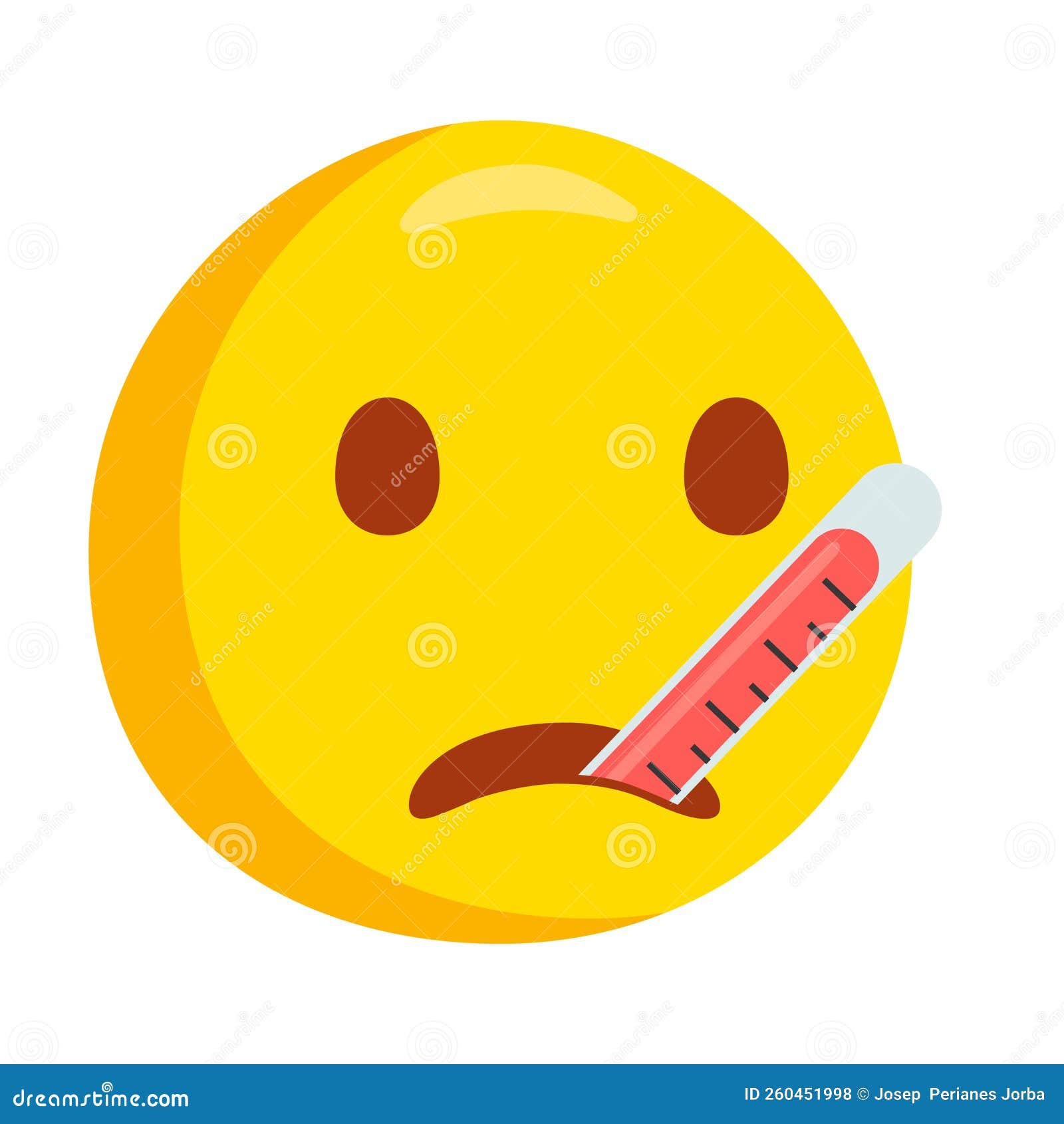 Thermometer in Mouth Emoji Icon Illustration. Sick Patient Vector ... Thermometer in Mouth Emoji Icon Illustration. Sick Patient Vector ...