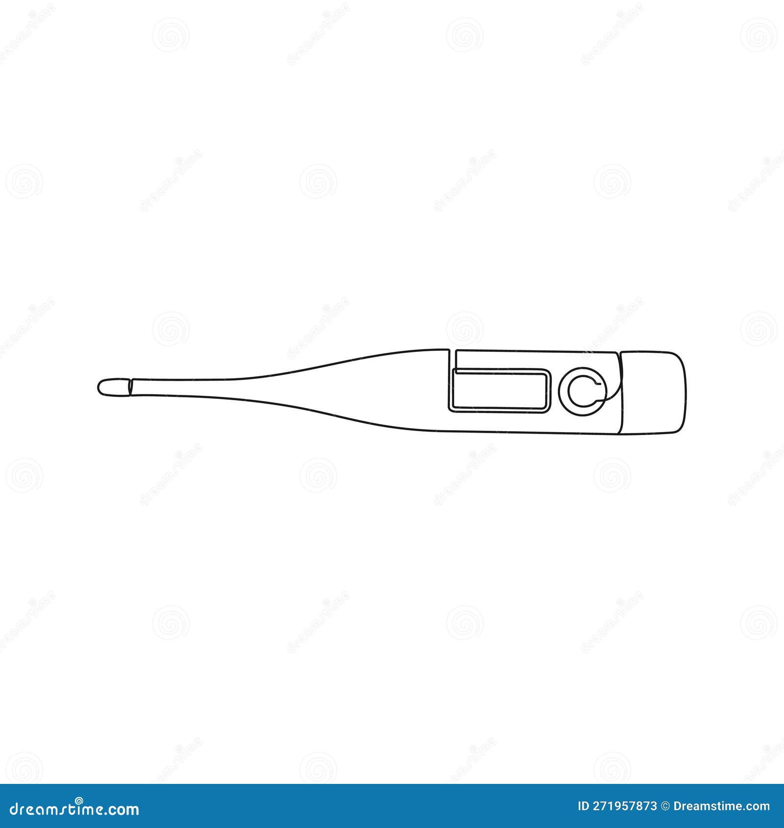 Thermometer in One Continuous Line Drawing Stock Vector - Illustration ...