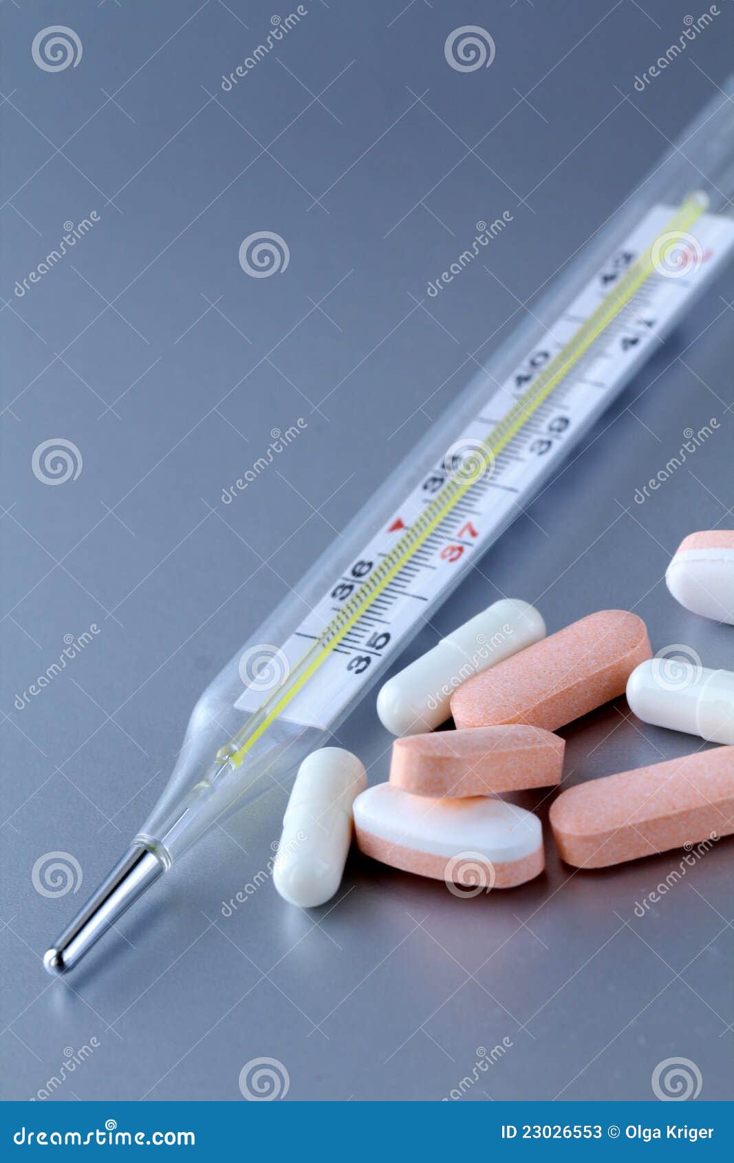 Thermometer, pills stock image. Image of health, healthcare - 23026553