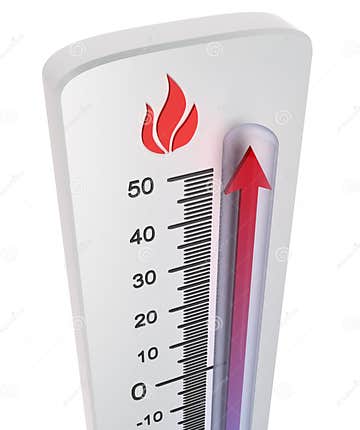 Thermometer : Rise of Temperature Stock Illustration - Illustration of ...