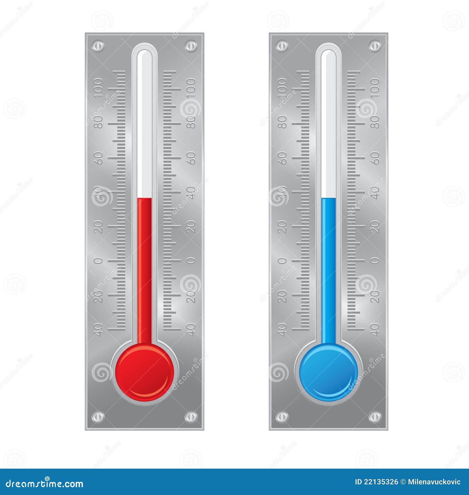 Thermometer with scale stock illustration. Illustration of glass - 22135326