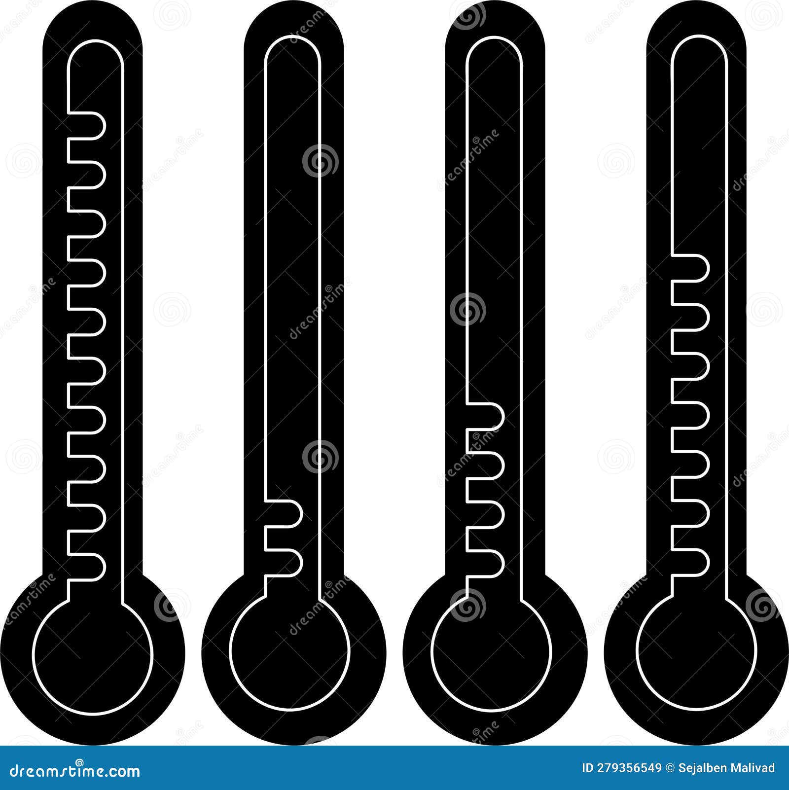 Thermometer with Scale, Cold and Hot Temperature Indicator. Thermometer ...